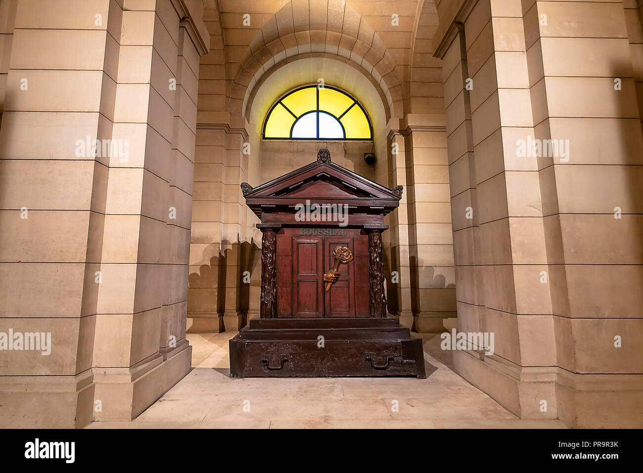 Paris, France - March 15, 2018: Jean-Jacques Rousseau tomb inside of ...
