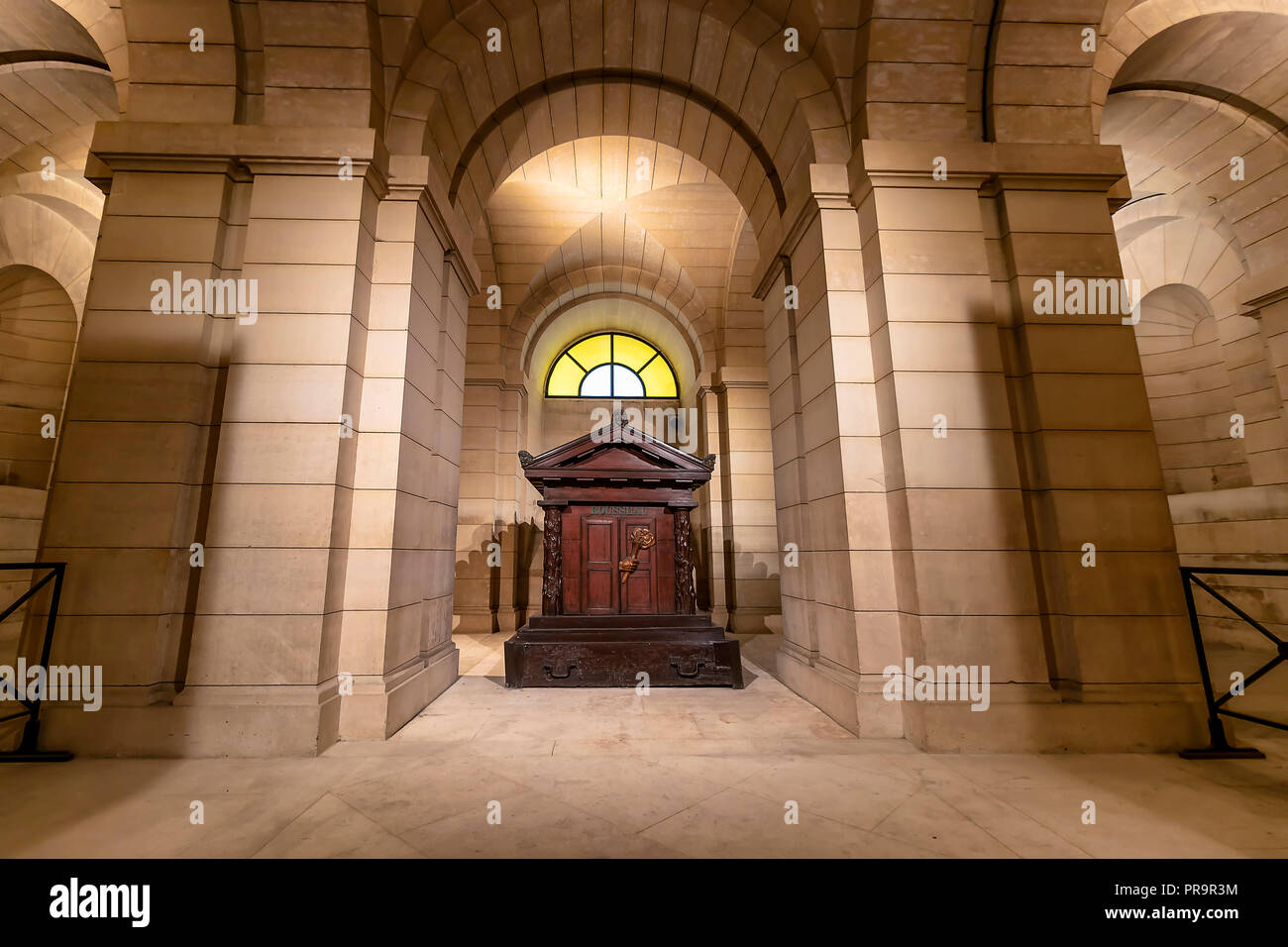 Paris, France - March 15, 2018: Jean-Jacques Rousseau tomb inside of ...