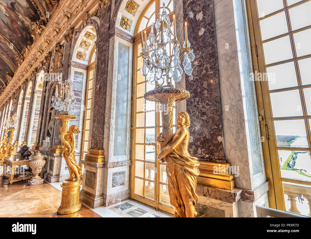 Versailles palace paris window hi-res stock photography and images - Alamy