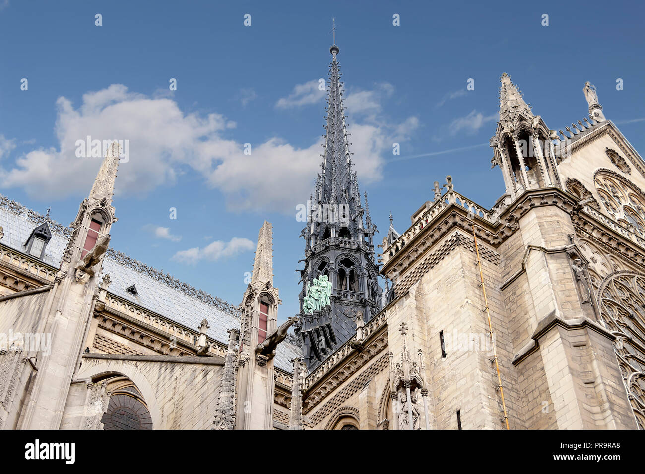 Upper side of Notre Dame Cathedral - Paris Stock Photo - Alamy