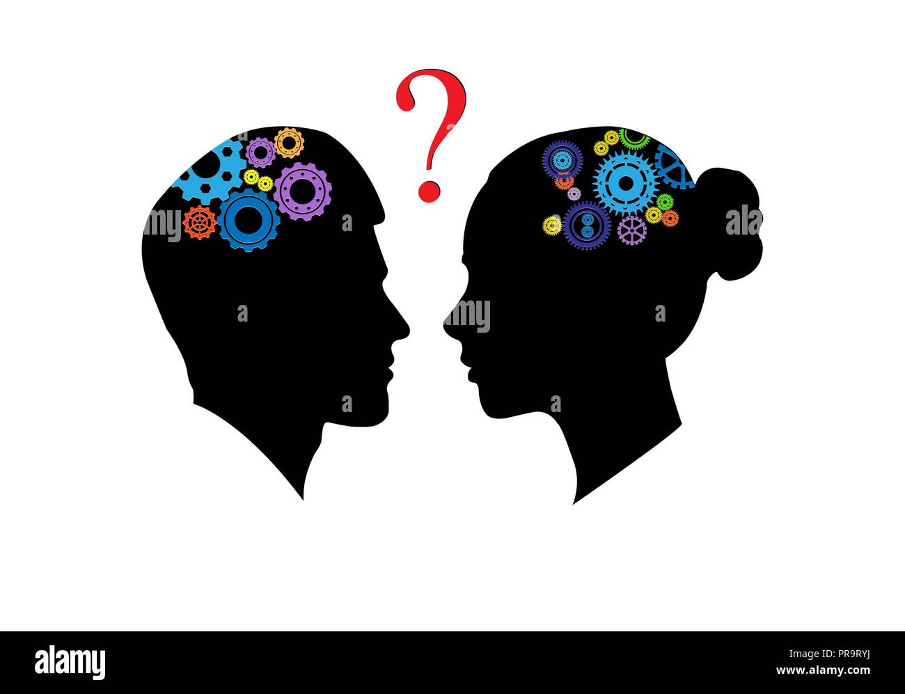Conceptual representation of interpersonal communications. Woman and ... Conceptual representation of interpersonal communications. Woman and ...