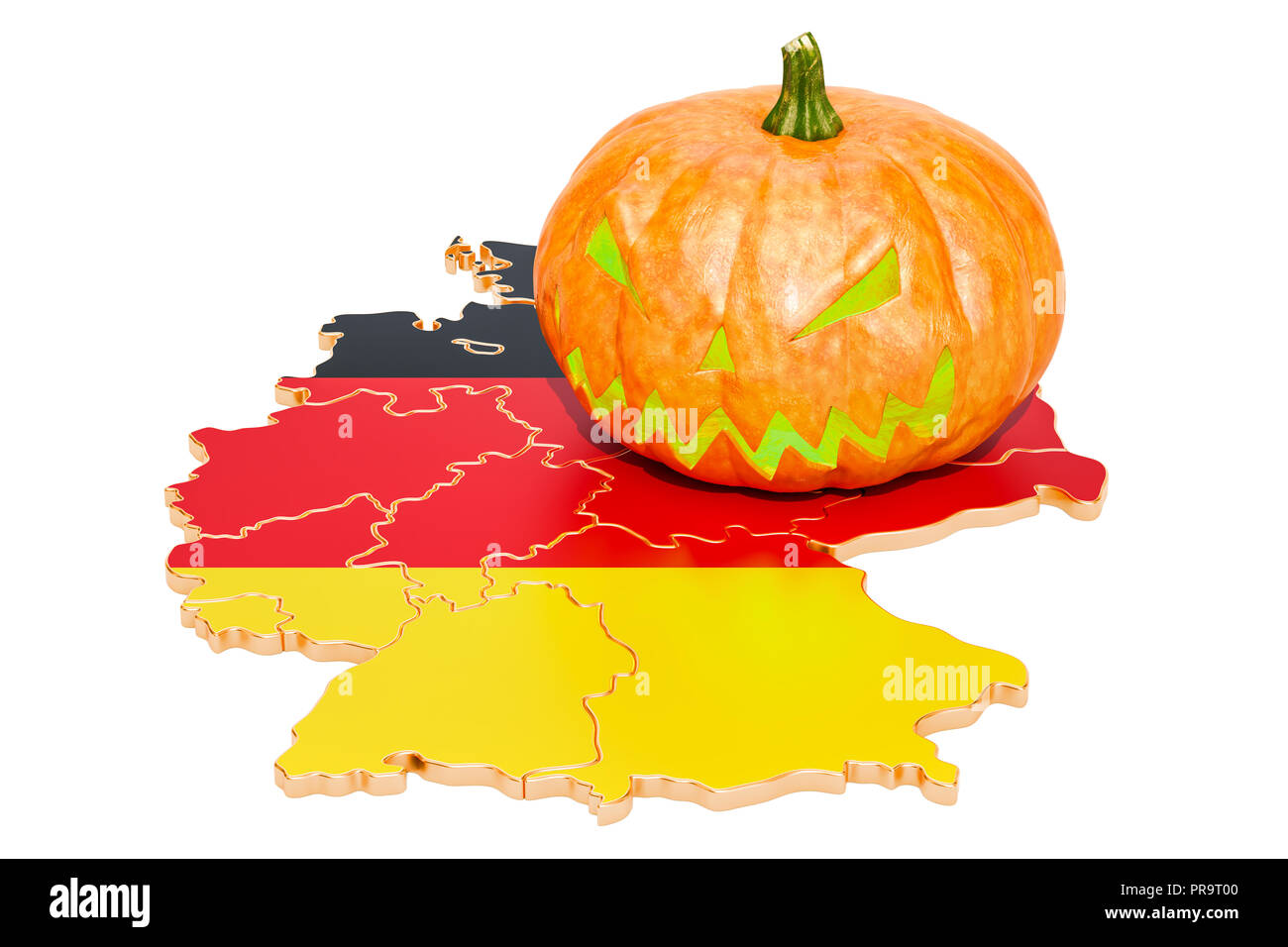 Halloween in Germany concept, 3D rendering isolated on white background ...