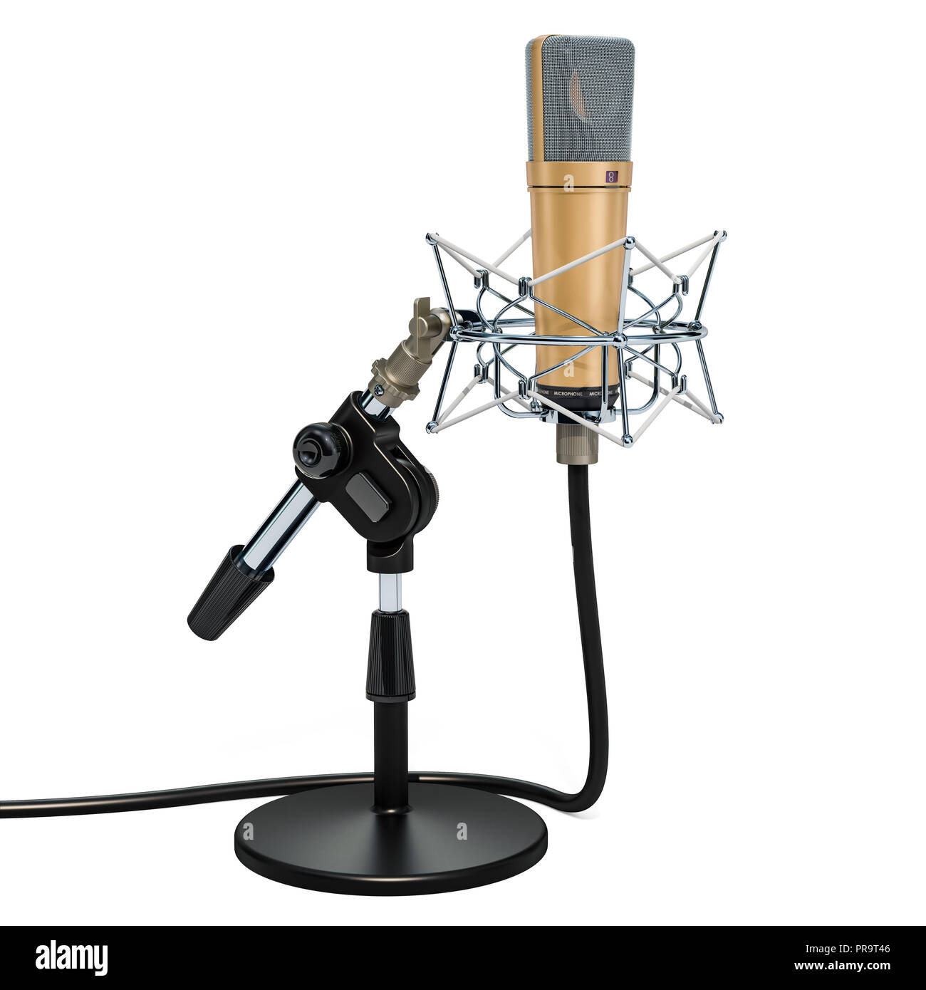 Retro radio microphone cut out hi-res stock photography and images - Alamy