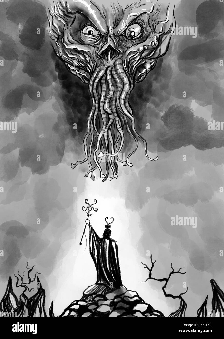 the old god illustration Stock Photo - Alamy