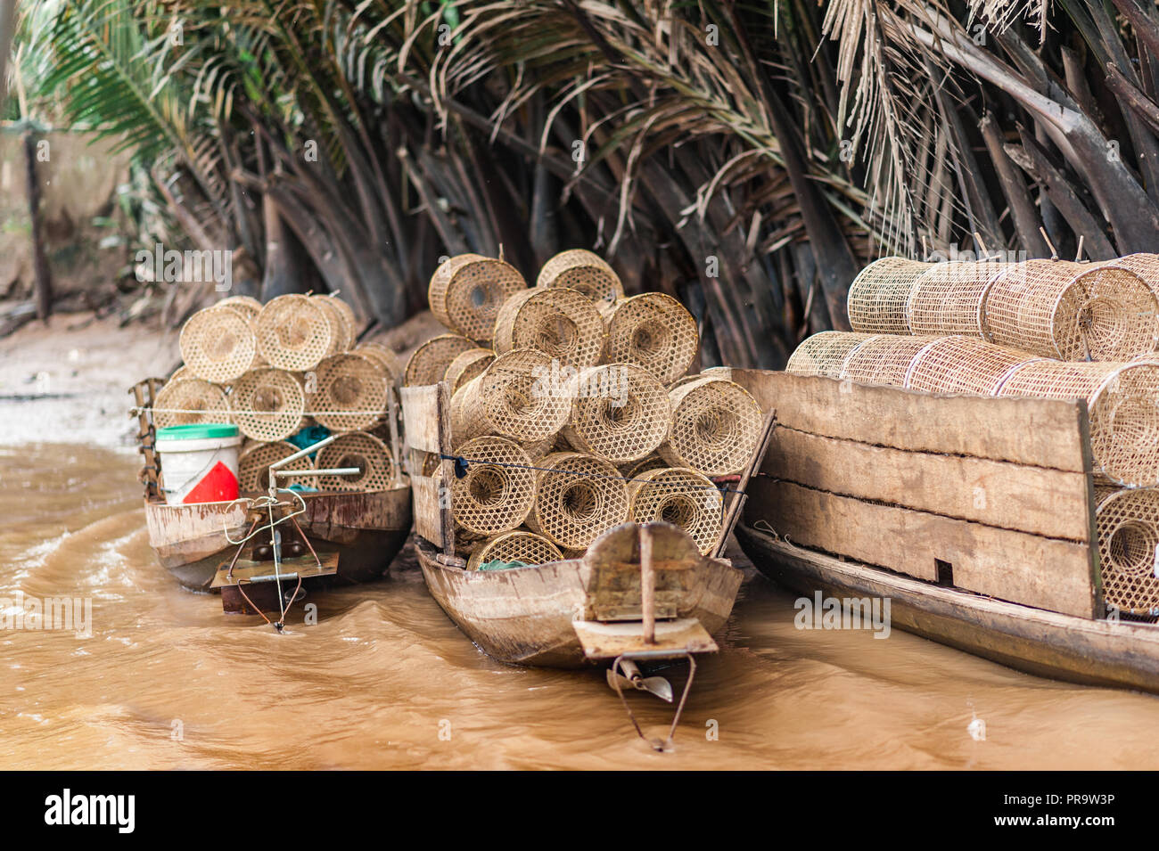 Handmade traps used by local fishermen. Traditional boat ride along the ...
