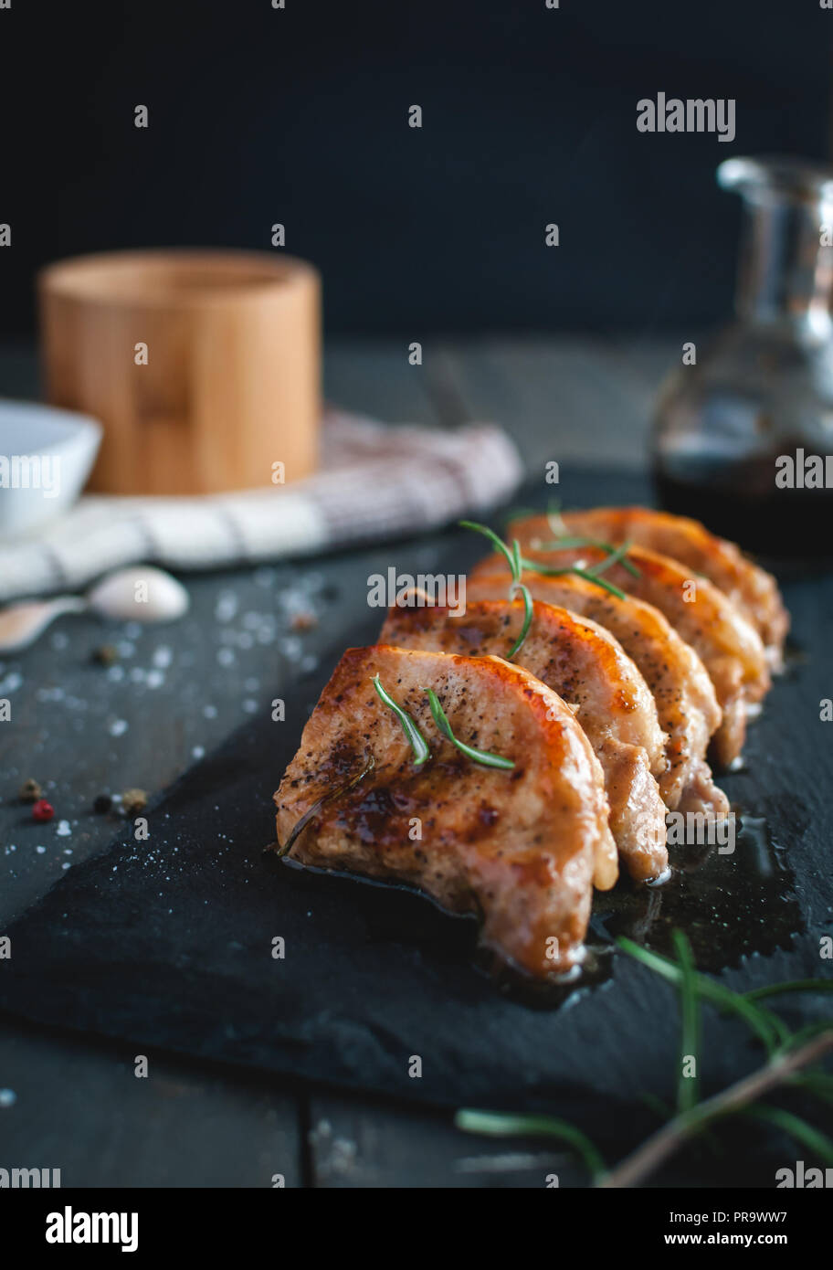 Close up fresh marinated pork hi-res stock photography and images - Alamy
