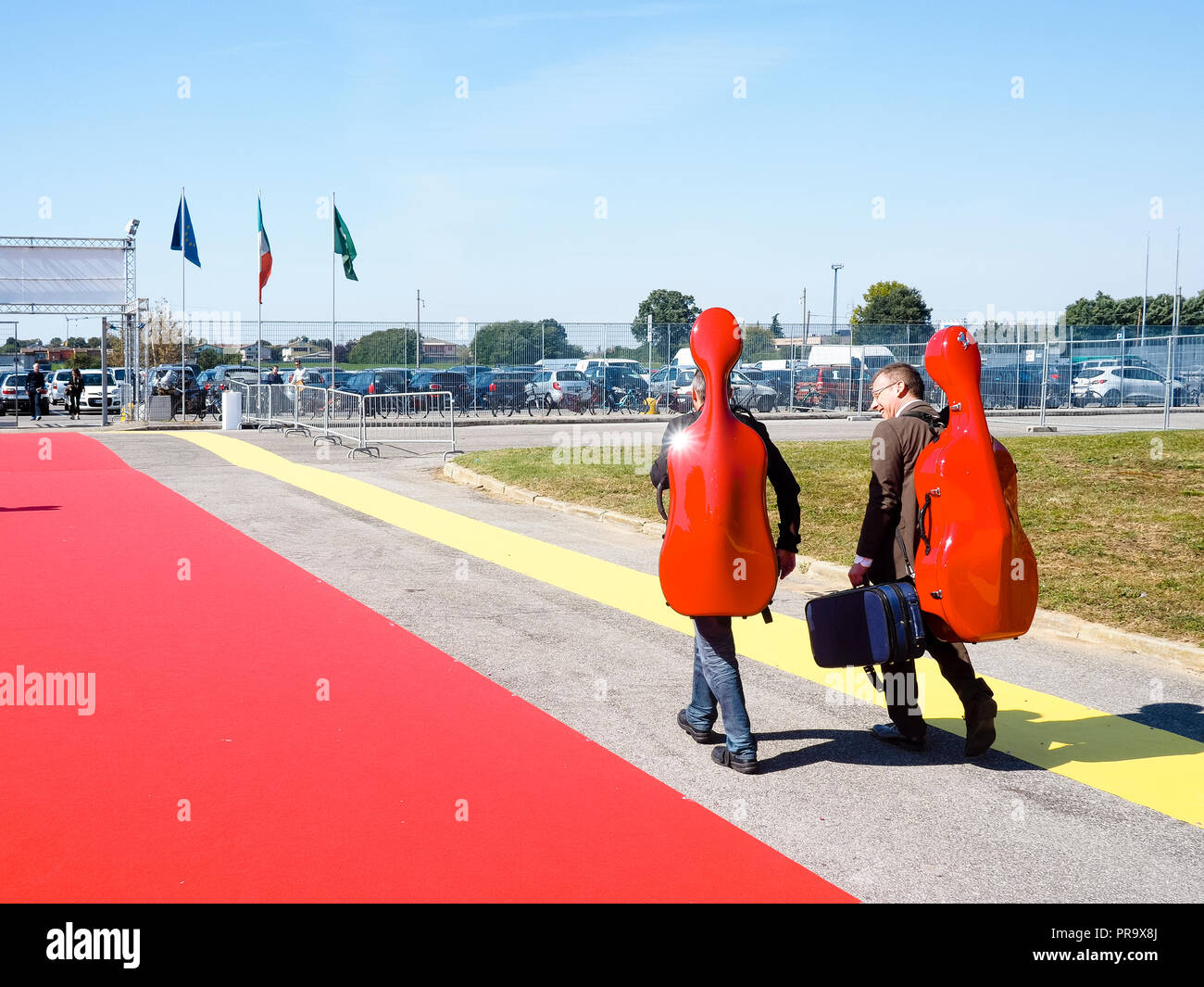 Cremona Lombardia Italy 2018 Mondomusica music fair with a lot of ...