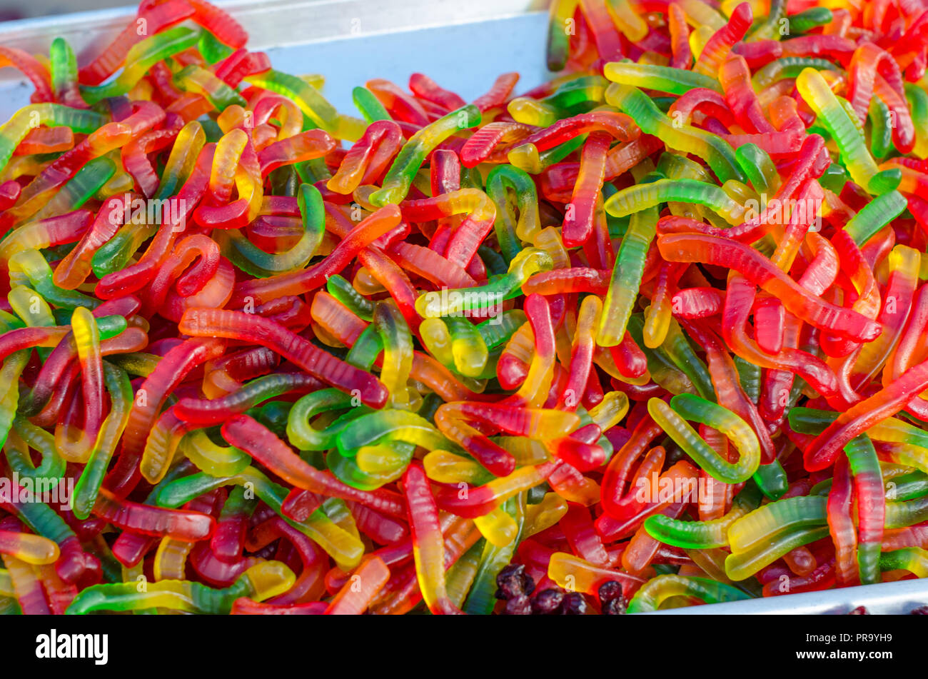 Gummy worms hi-res stock photography and images - Alamy