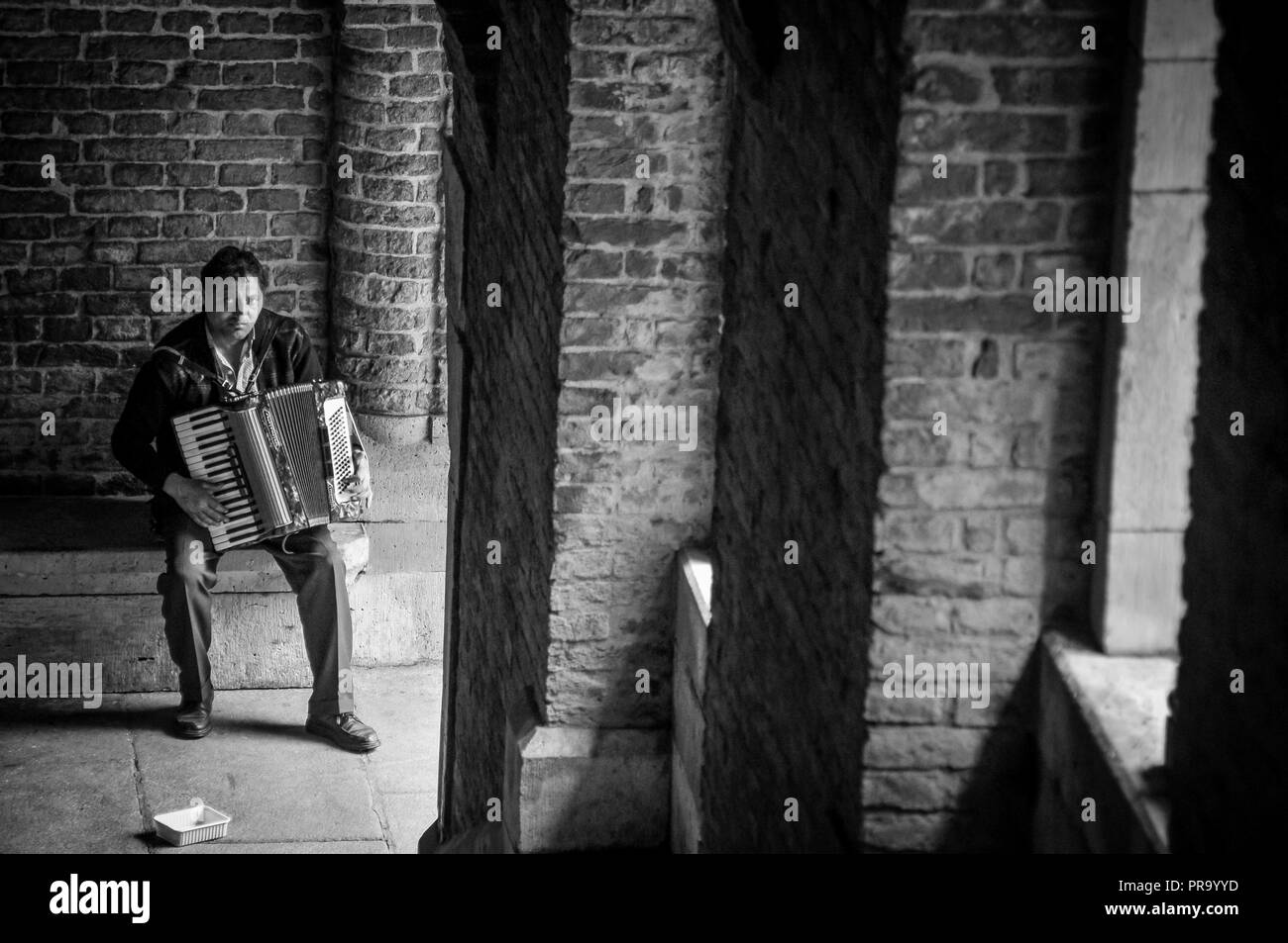 Concertina player Black and White Stock Photos & Images - Alamy