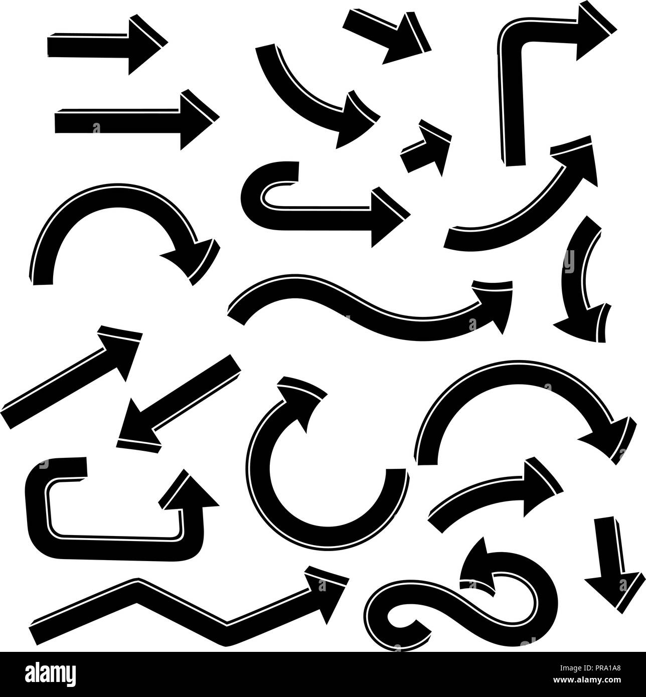 Arrows icons set cursor Cut Out Stock Images & Pictures - Alamy