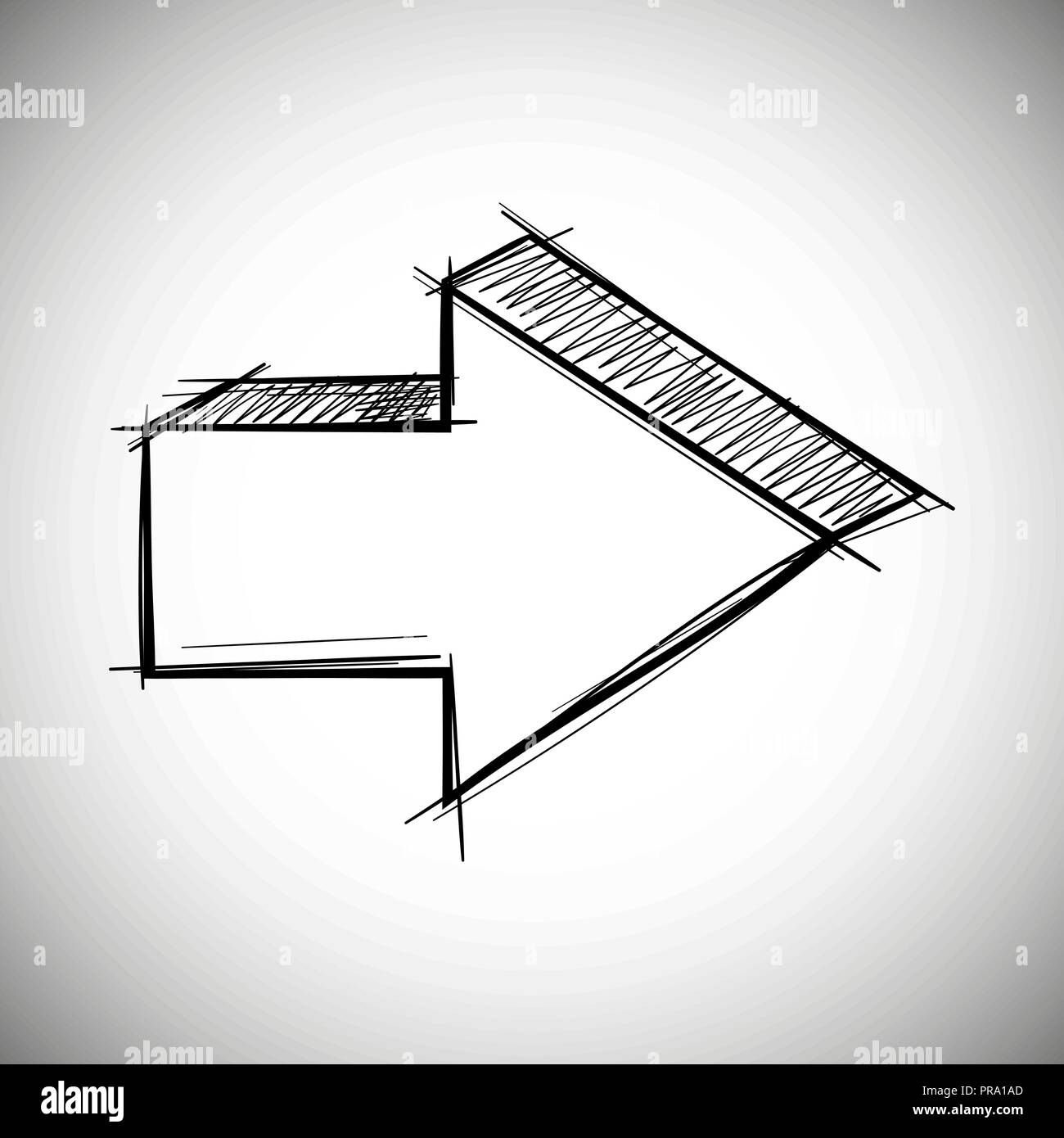 Next arrow. Hand drawn sketch Stock Vector Image & Art - Alamy