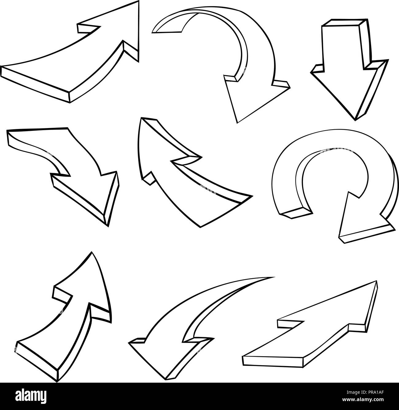 Arrows. Hand drawn doodles set Stock Vector Image & Art - Alamy