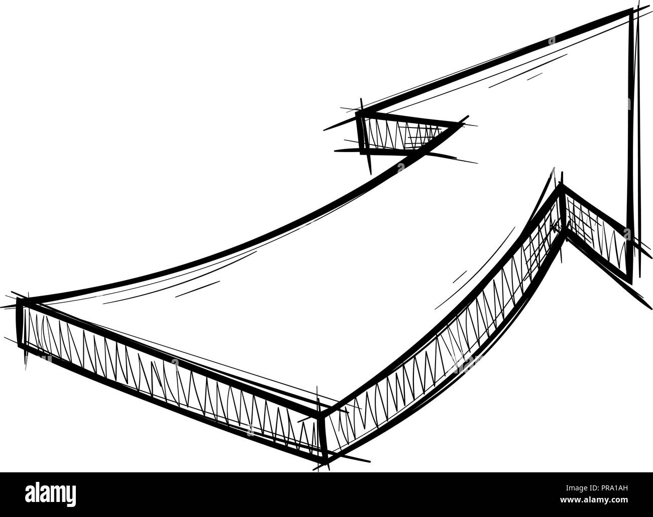 Arrow doodle. Up diagonal sign Stock Vector Image & Art - Alamy