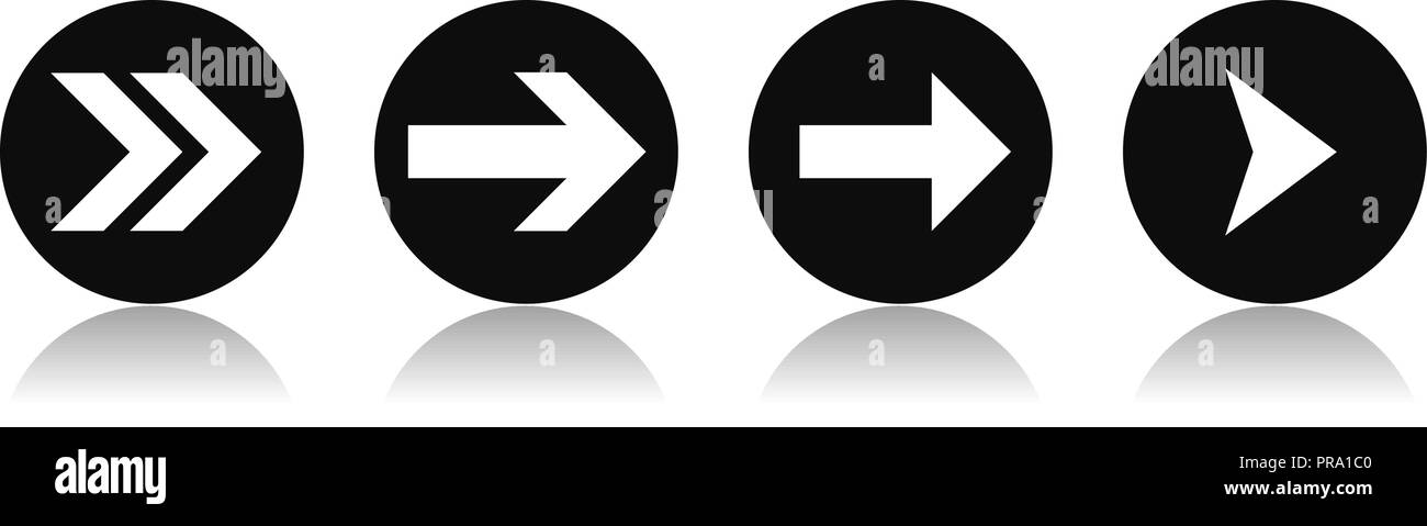 Arrows set. Indication signs in circles Stock Vector Image & Art - Alamy