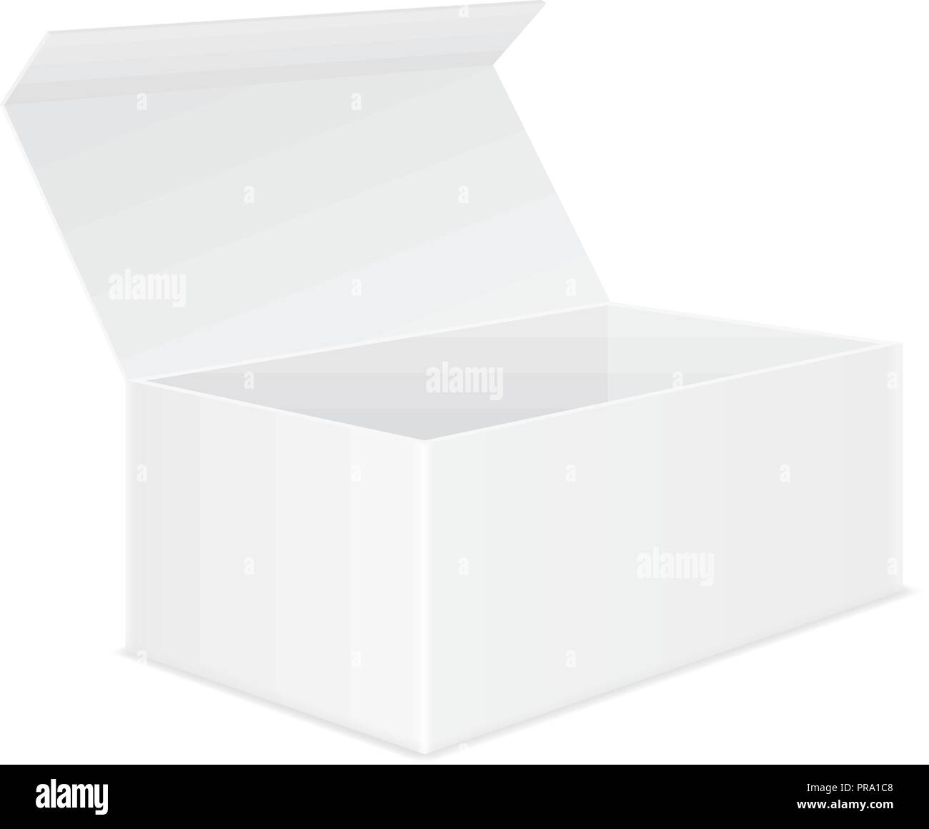 Blank cardboard box mockup Stock Vector Images - Alamy
