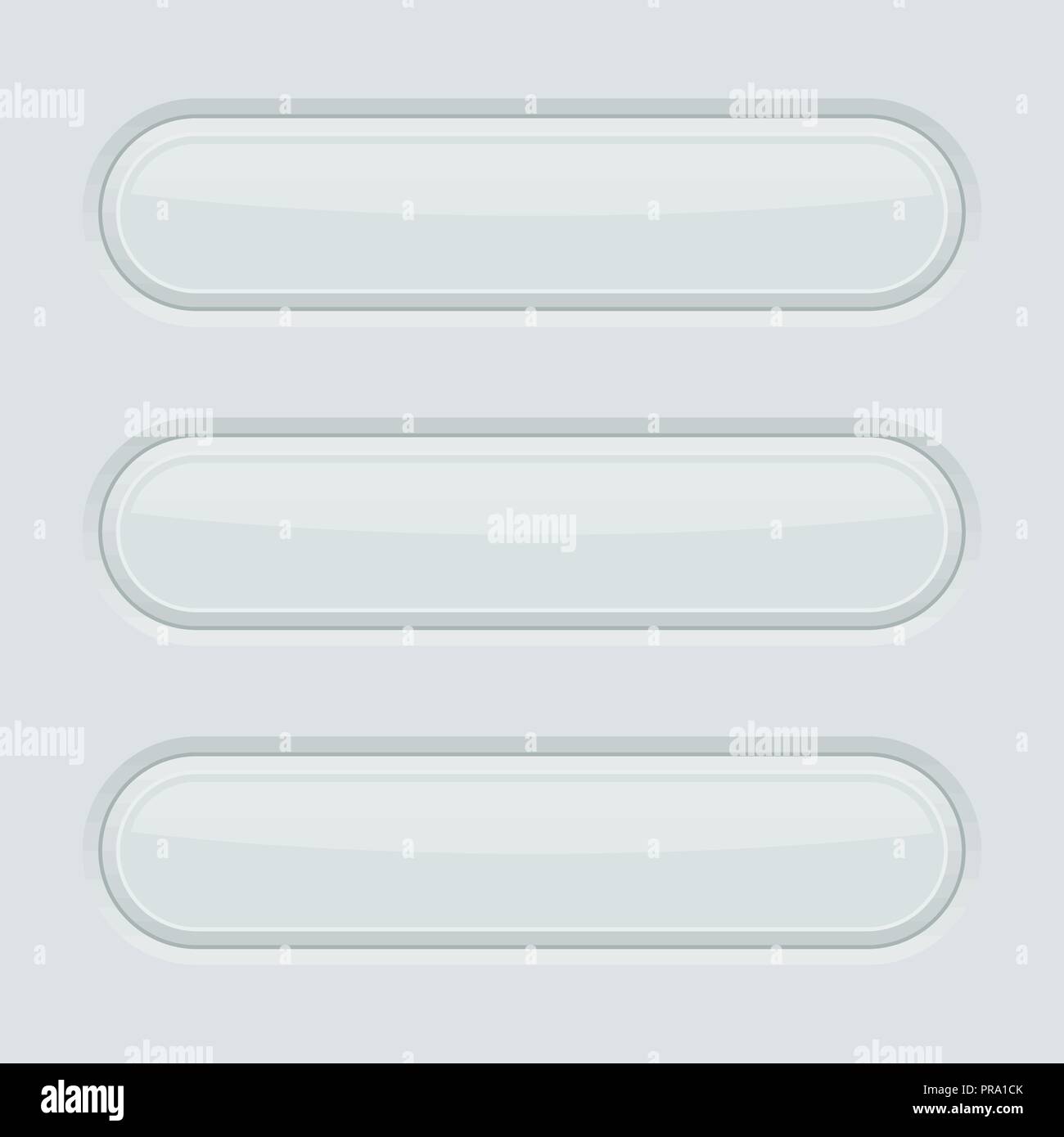 White oval buttons. 3d web interface elements Stock Vector Image & Art ...