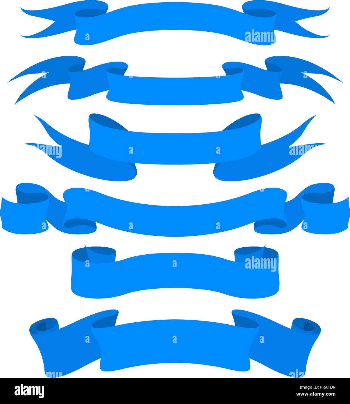 Blue ribbon banners Stock Vector Image & Art - Alamy