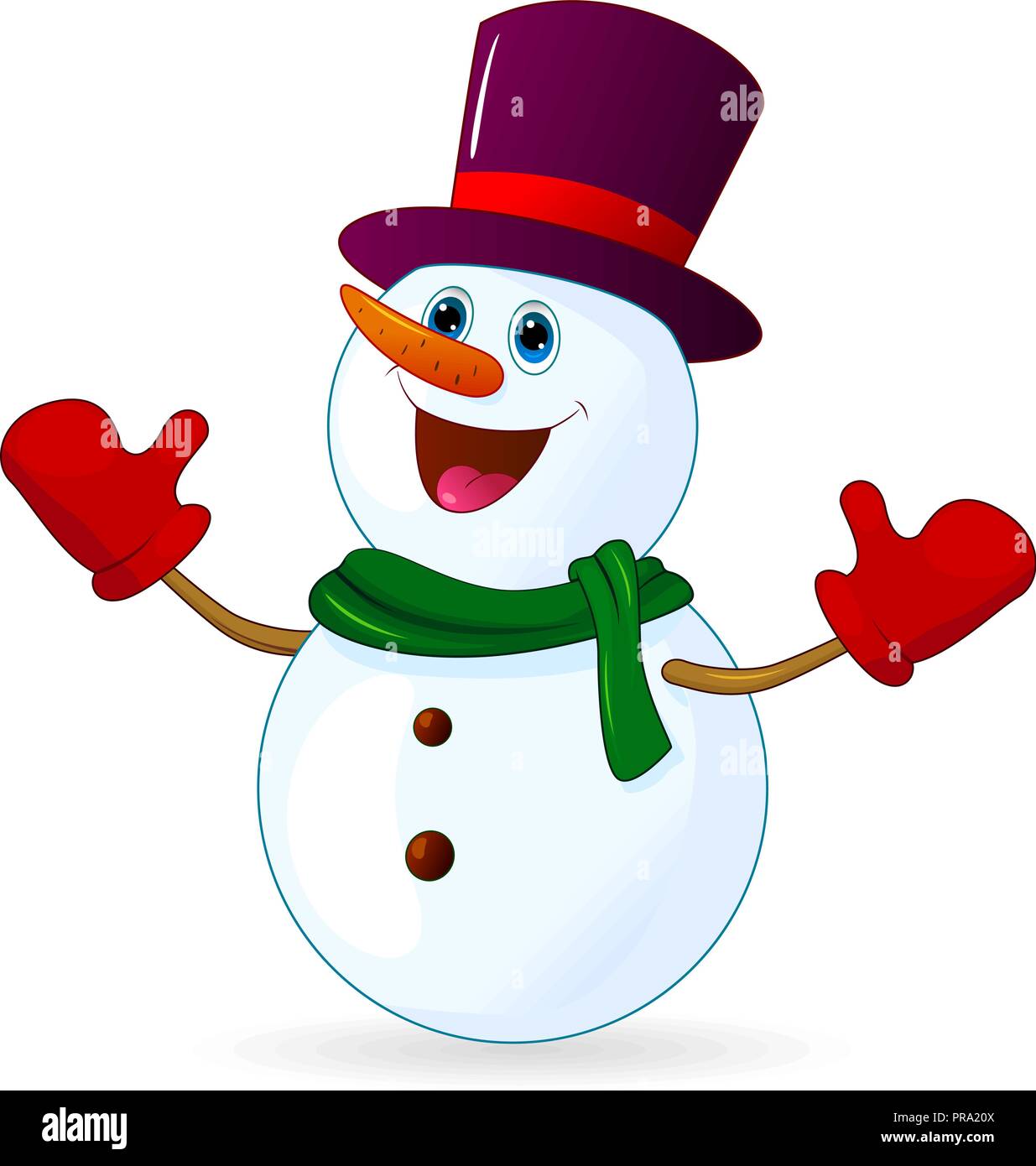 Snowman with hat hi-res stock photography and images - Alamy