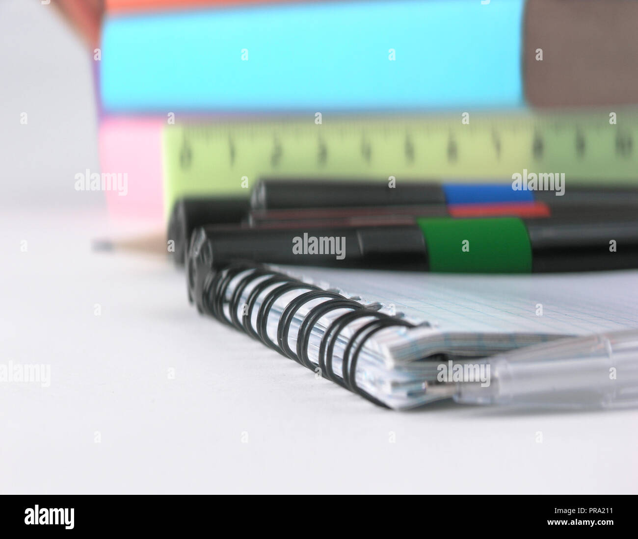 close up. the blurred image of the multiplication table on white Stock ...