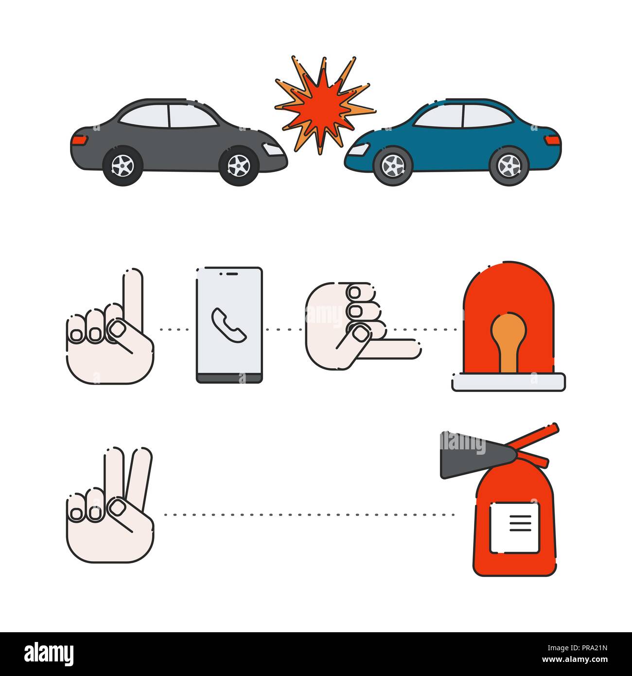 Car accident. Vector illustration of crash. Insurance Infographics ...