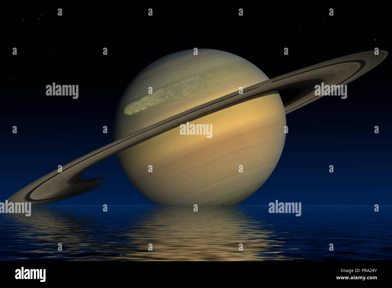Planet Saturn. Elements of the furnished by NASA Stock Photo - Alamy