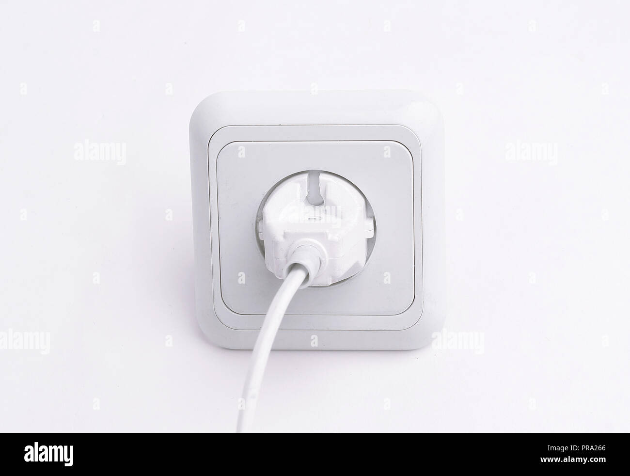 plug into an electrical outlet.isolated on a white background Stock ...