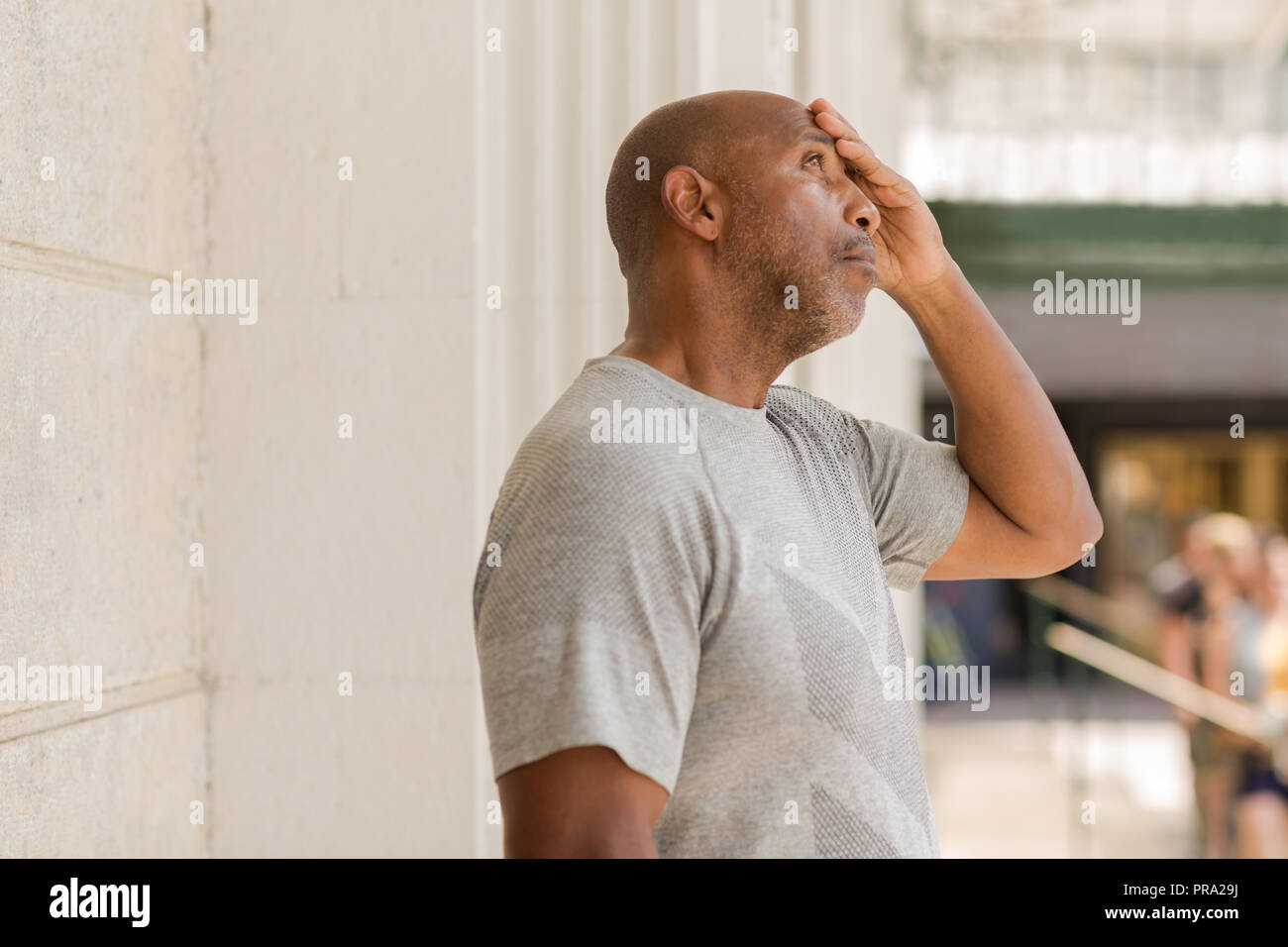 African American man with a concerned look Stock Photo - Alamy