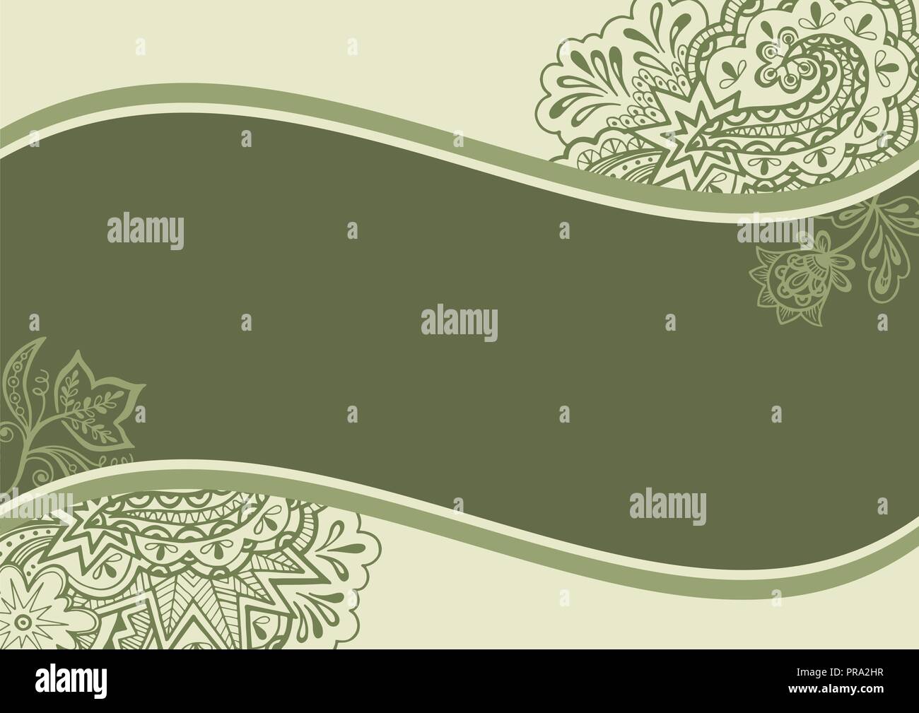 Green floral art Stock Vector Images - Alamy