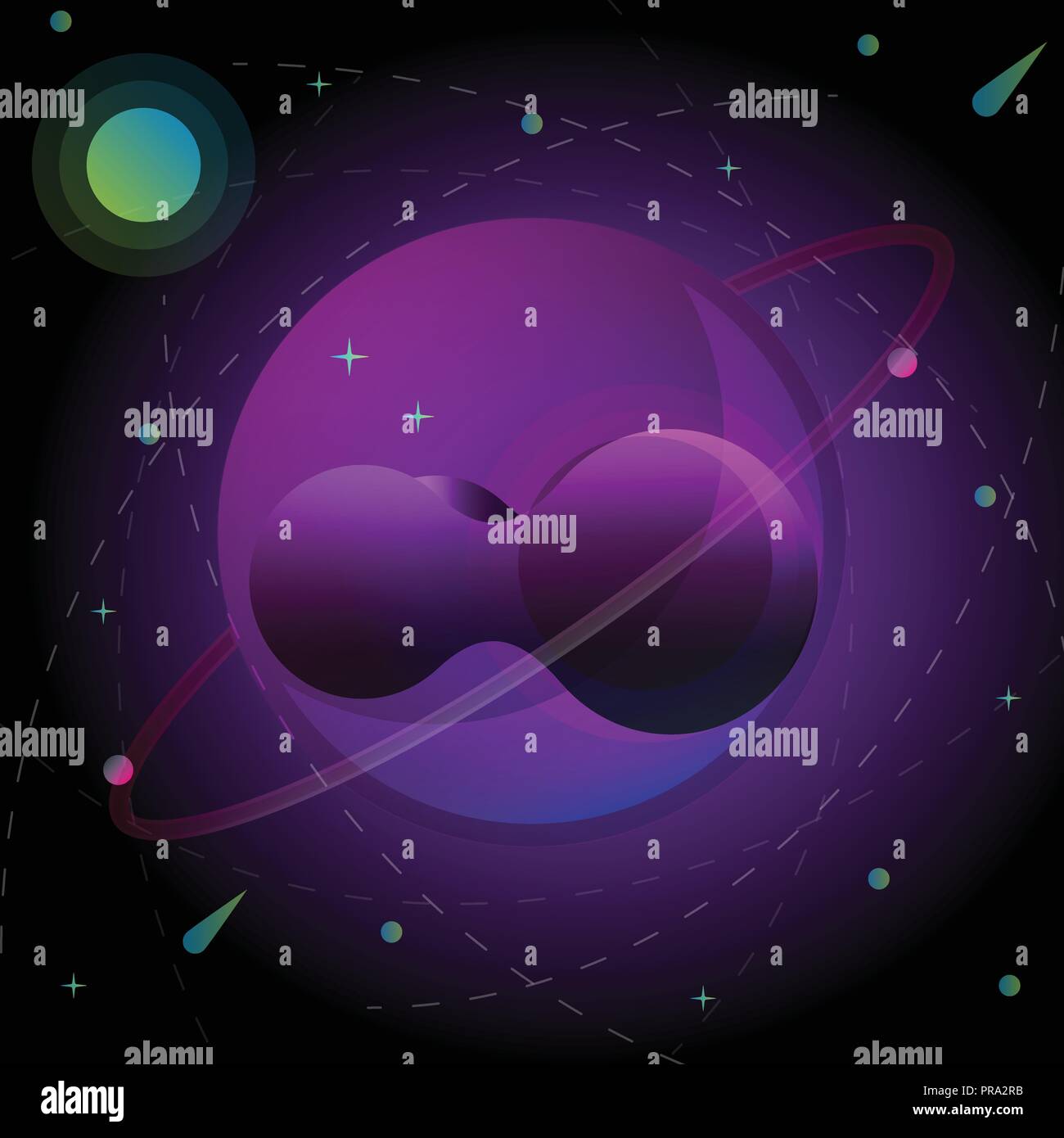 Illusion planet creativity abstract background, stock vector Stock ...