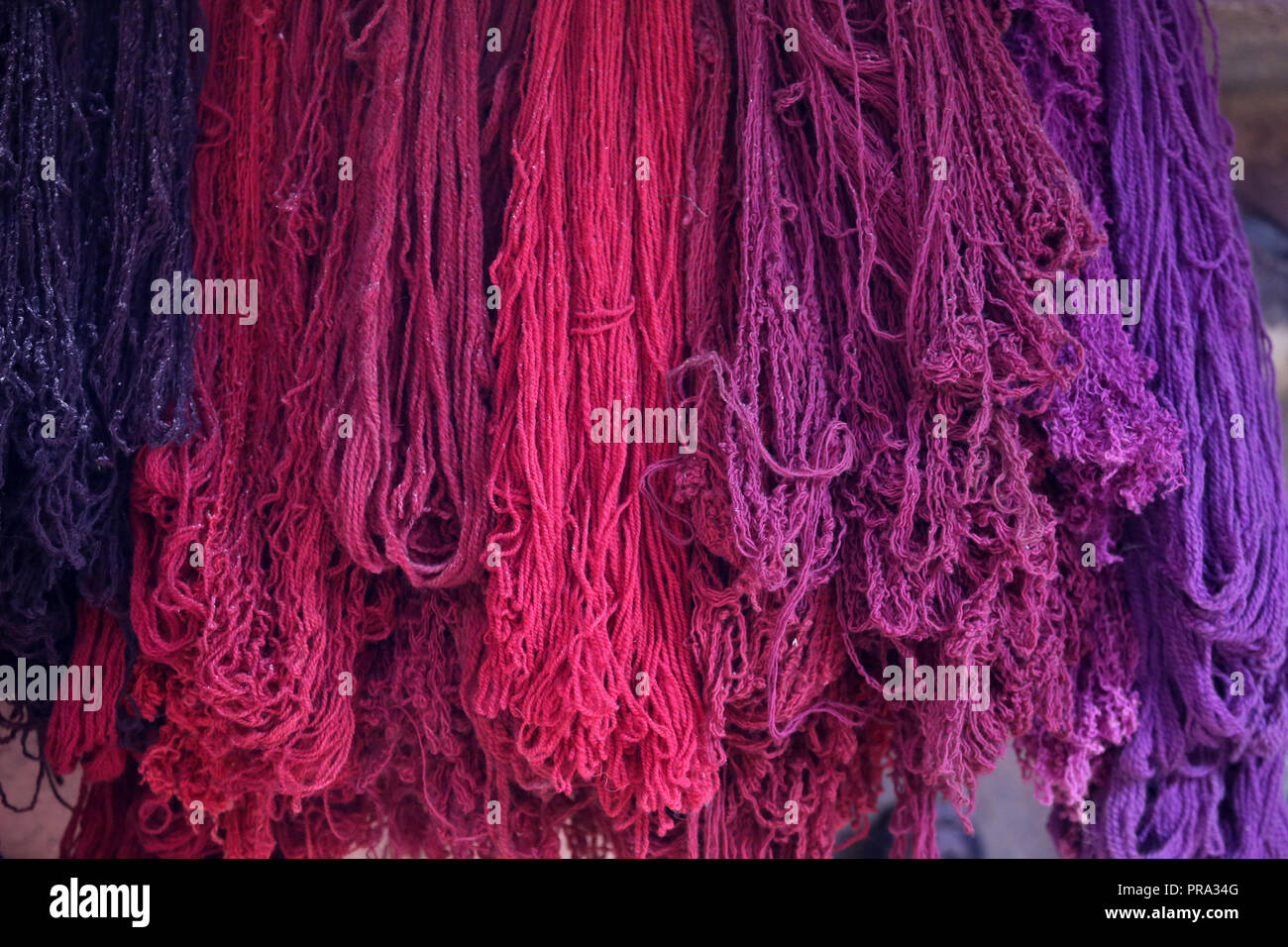 Drying dyed yarn hi-res stock photography and images - Alamy