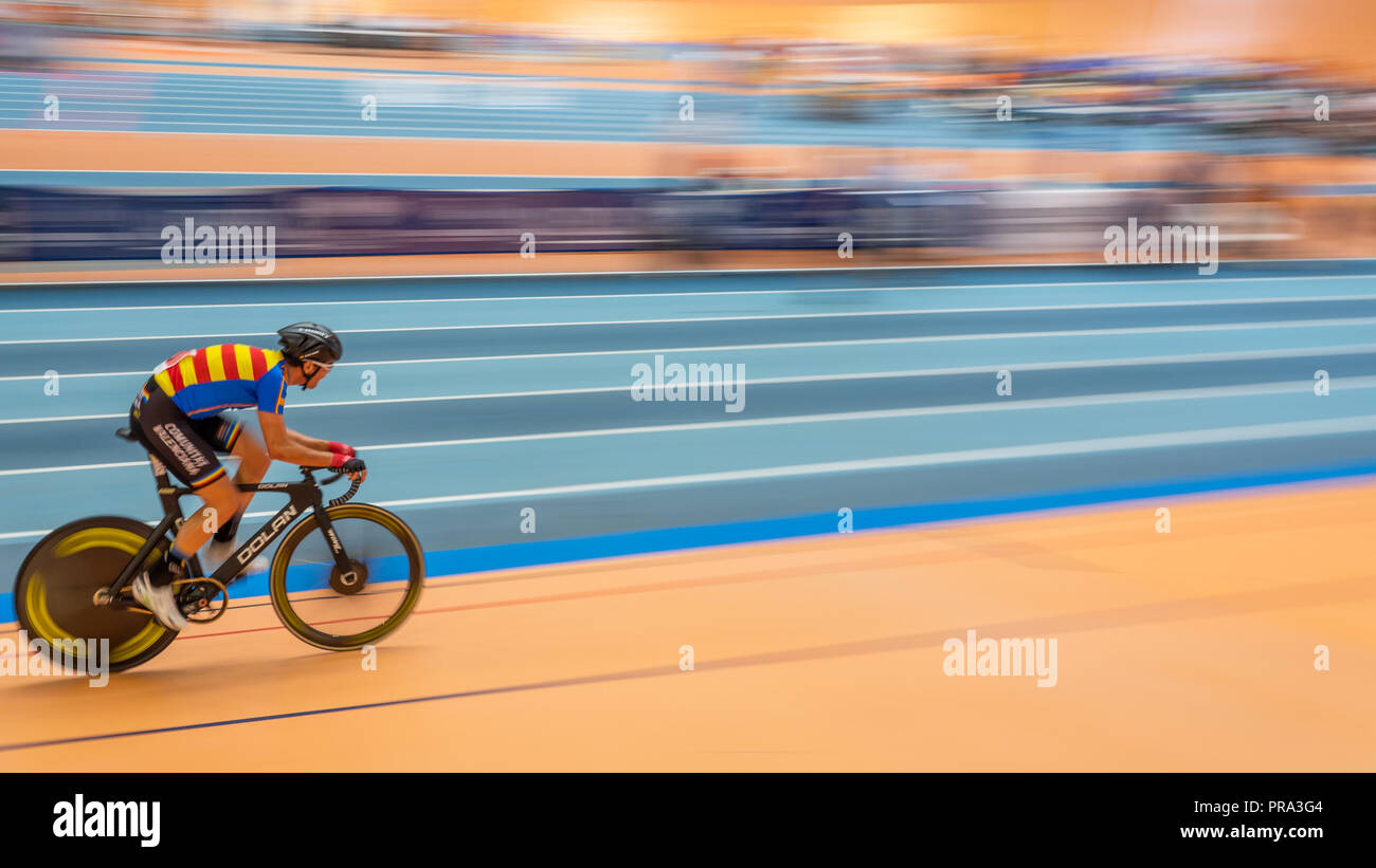 Indoor cycling rider, slow shutter speed Stock Photo - Alamy