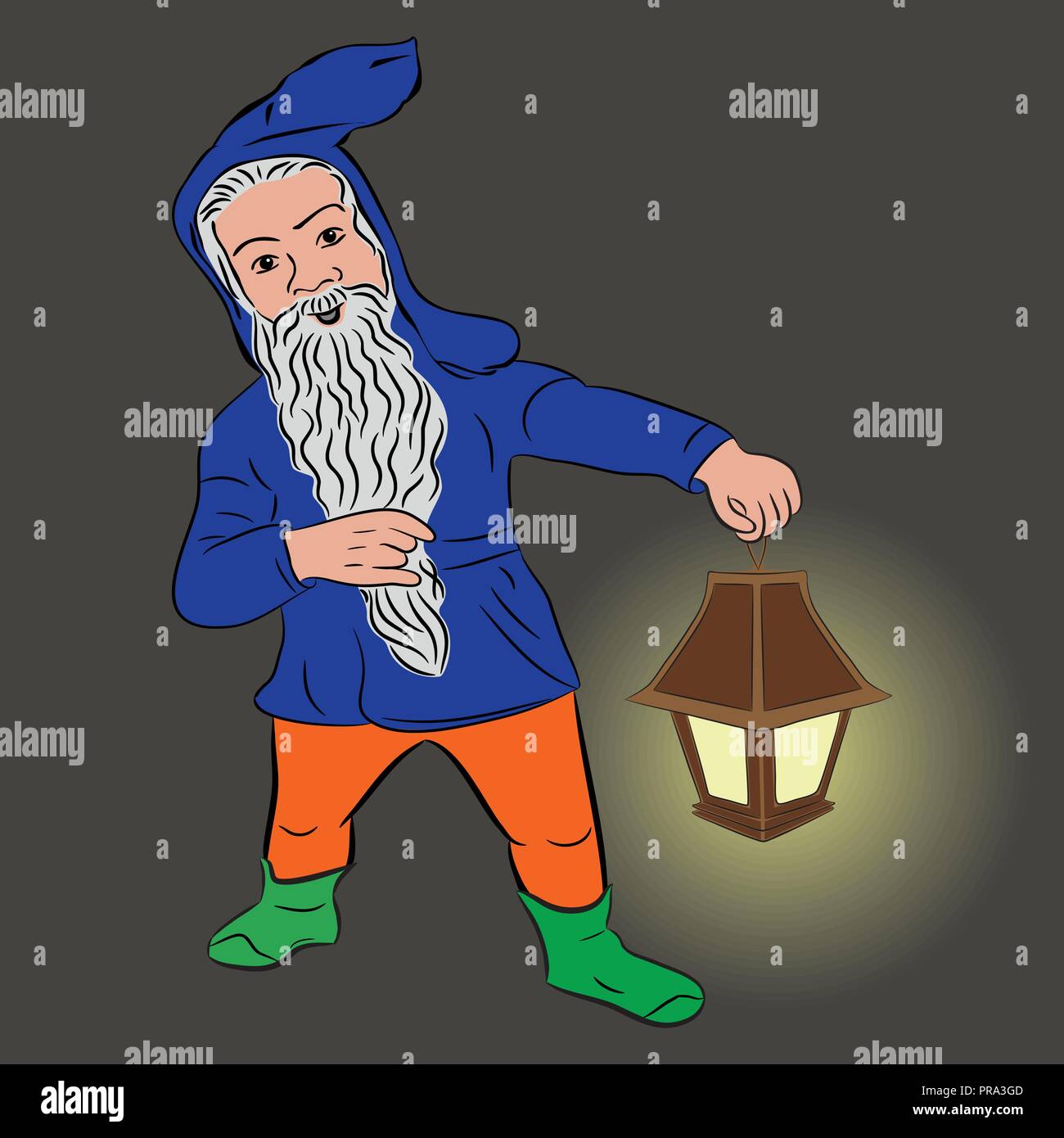 A small man with a lantern that glowed in the dark. A fabulous dwarf ...