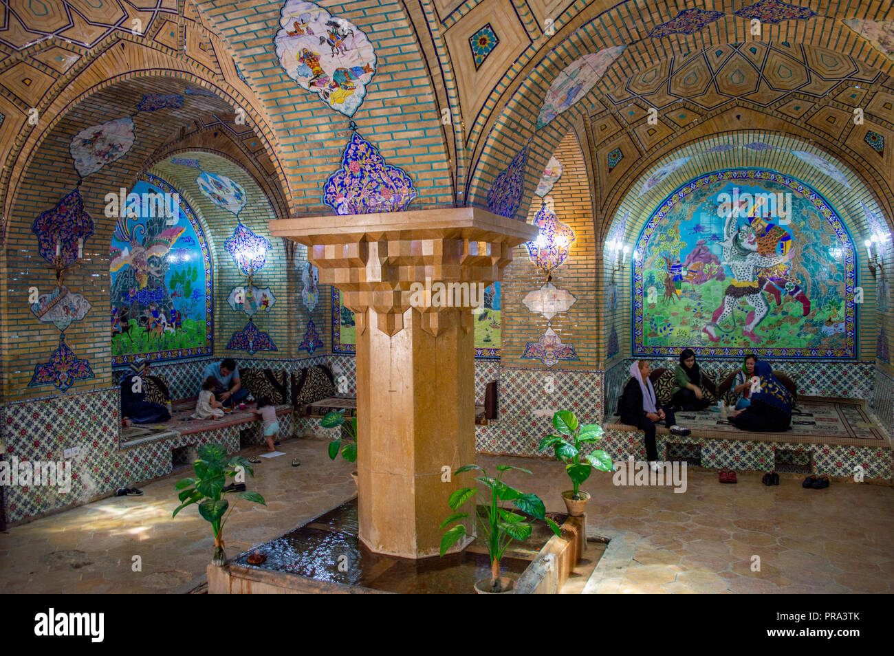 Inside the tea room at Afif Abad Garden in Shiraz, Iran Stock Photo - Alamy