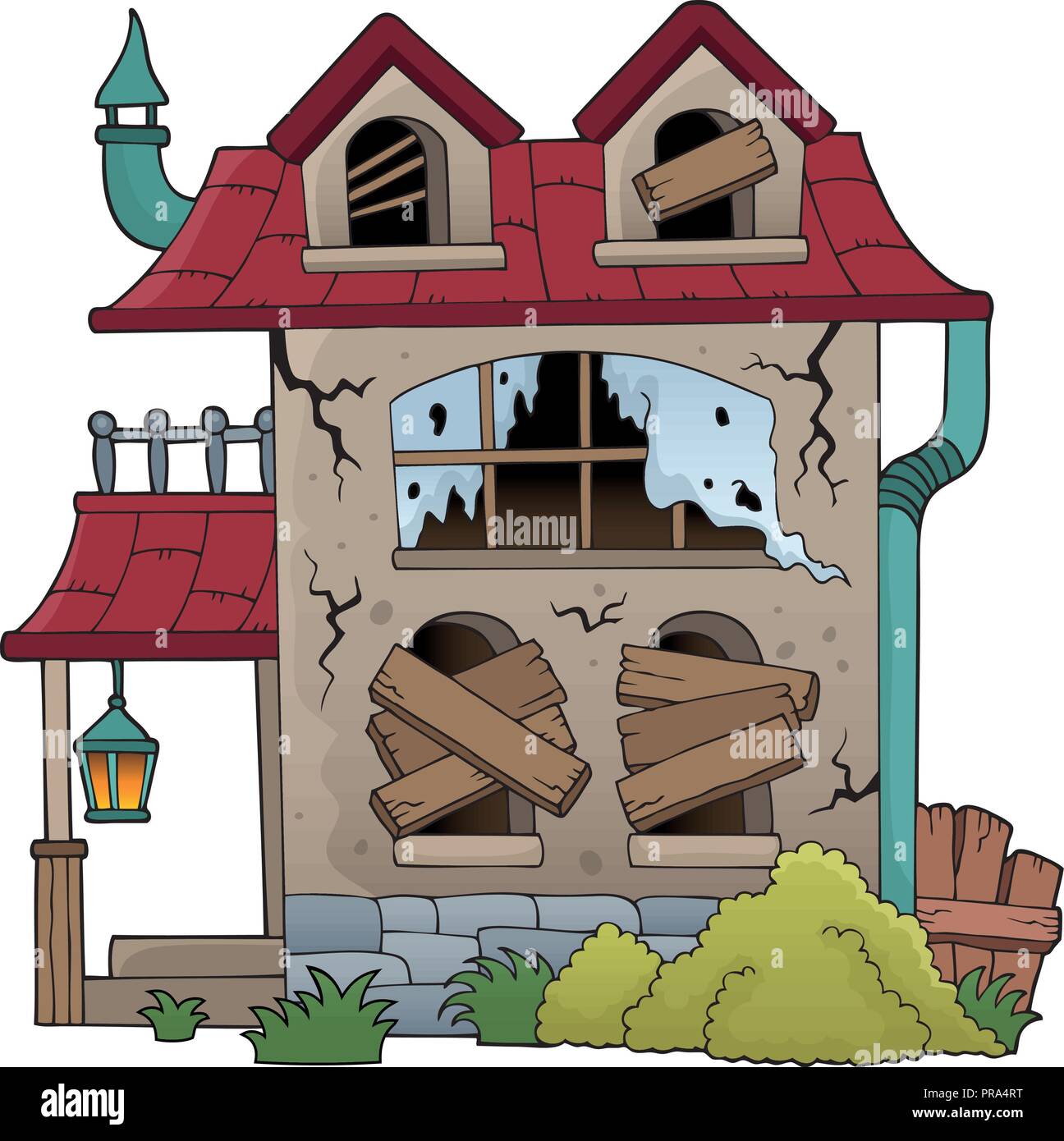 Derelict building house Stock Vector Images - Alamy