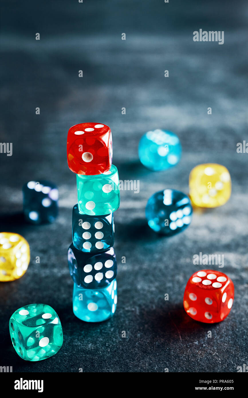 Colorful dice hi-res stock photography and images - Alamy