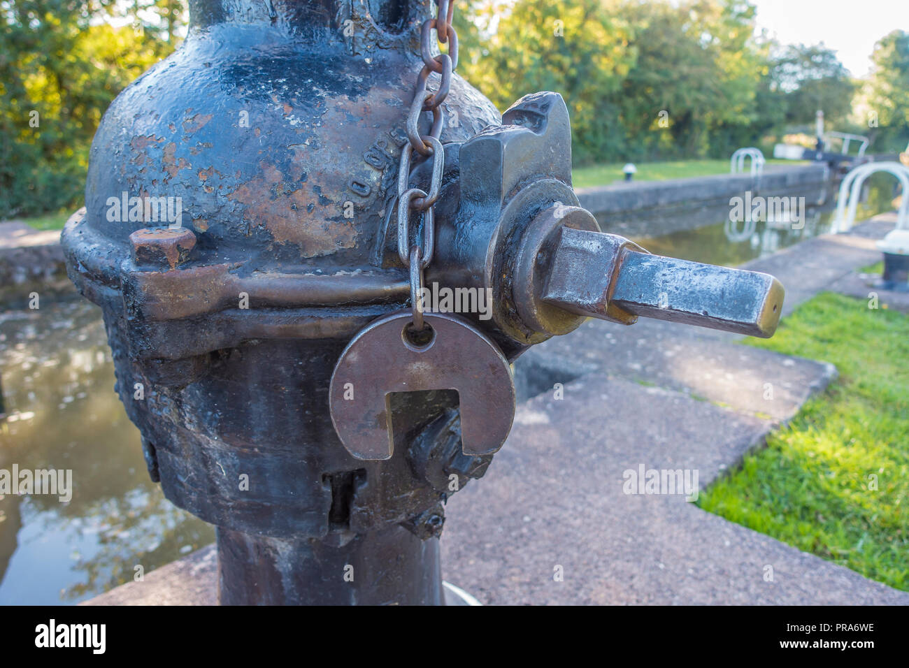 Canal,Lock Paddle Gear,Grand Union Canal,Hatton Stock Photo - Alamy