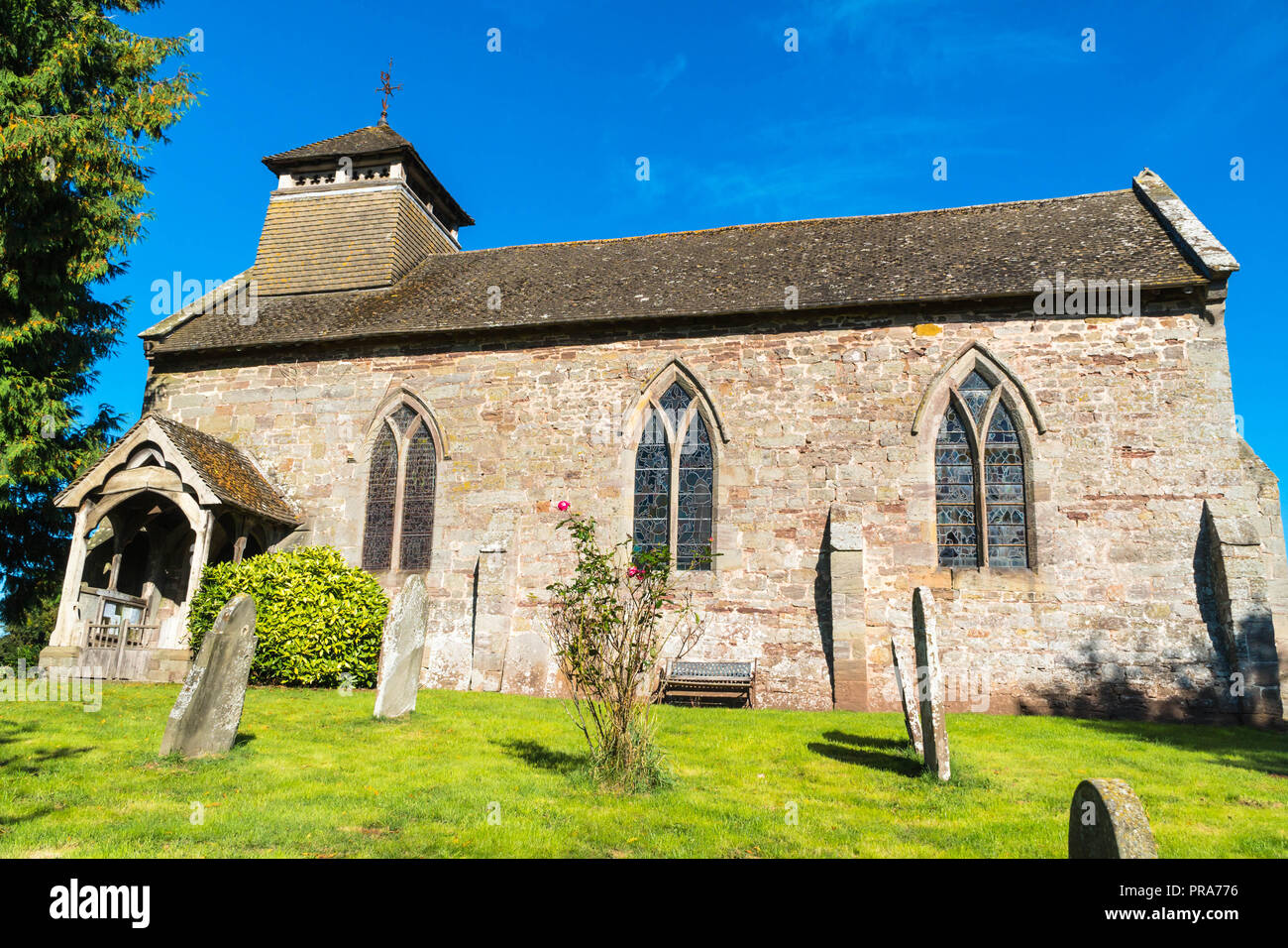 The 14th century church of St George. Brinsop Herefordshire UK ...