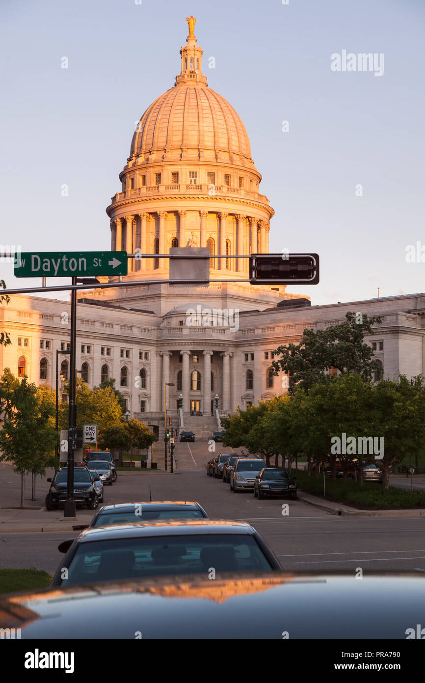 Wisconsin State Capitol Building in Madison. Madison, Wisconsin, USA ...