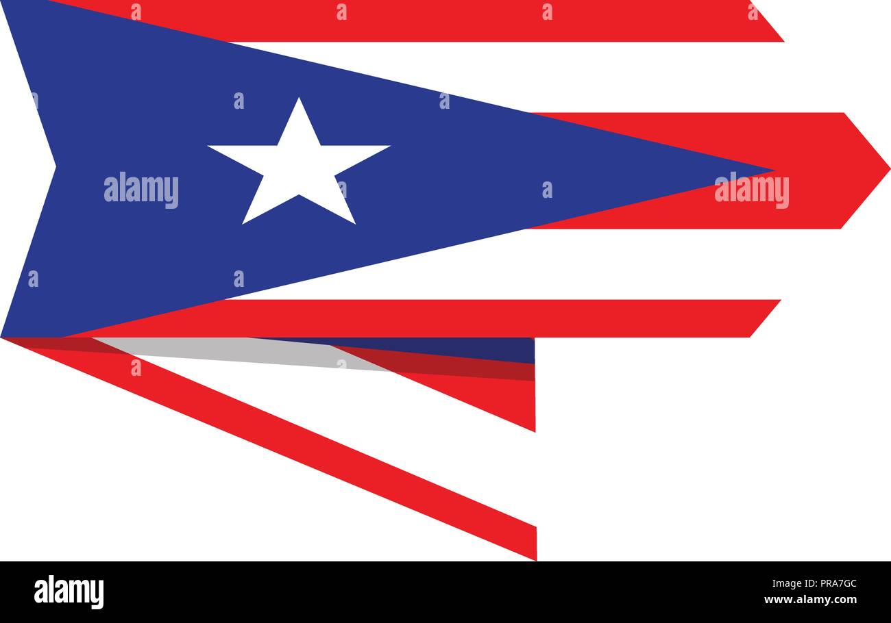 Flag of Puerto Rico on a label Stock Vector Image & Art - Alamy