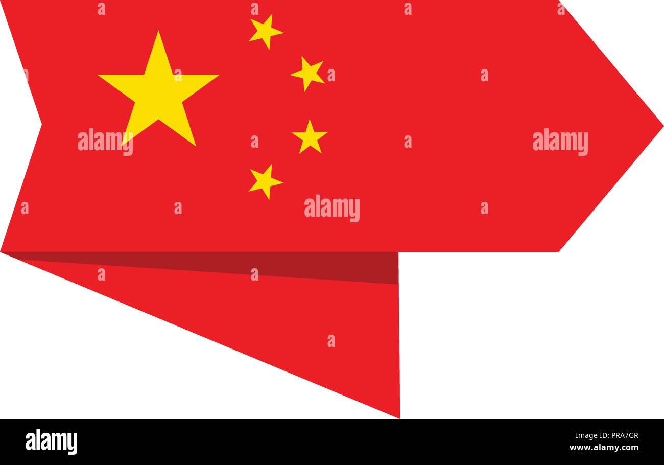 Flag of China on a label Stock Vector Image & Art - Alamy