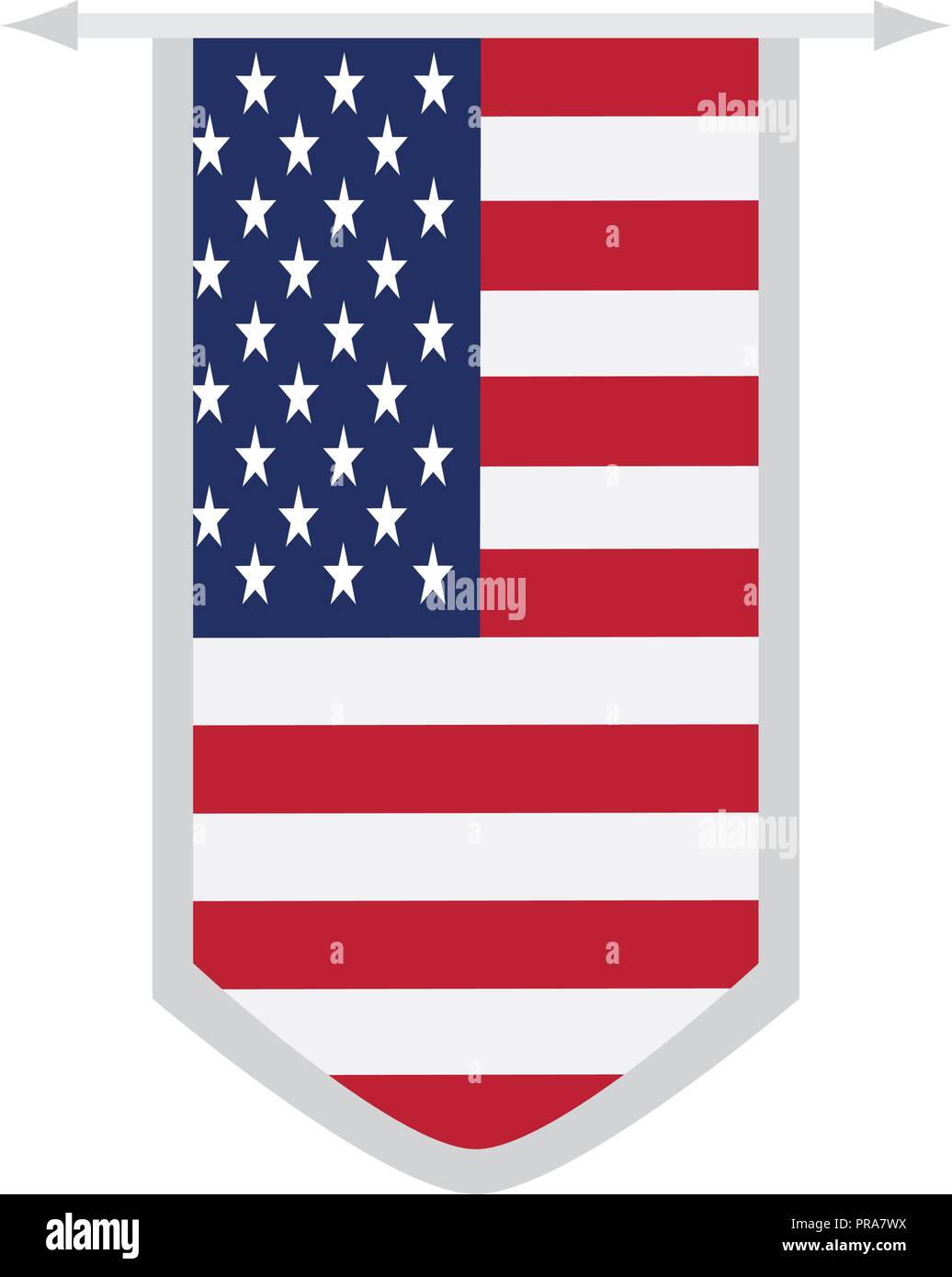 Usa flag on flag pole Stock Vector Images - Alamy