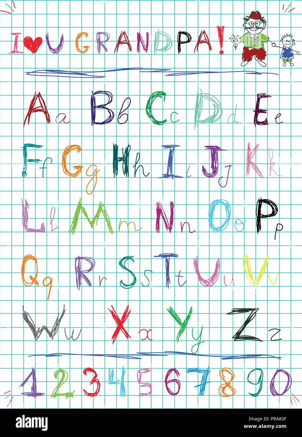 Alphabets hand lettering Stock Vector Images - Alamy