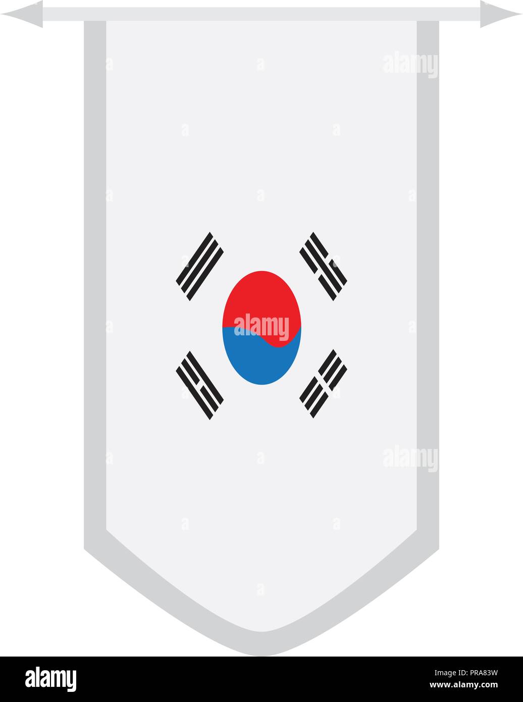 Flag of South Korea on a banner Stock Vector Image & Art - Alamy