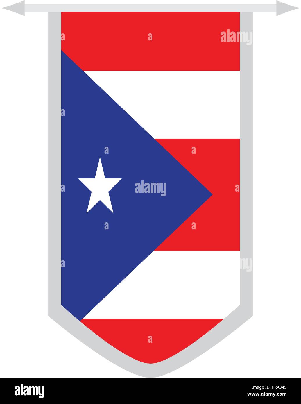 Flag of Puerto Rico on a banner Stock Vector Image & Art - Alamy