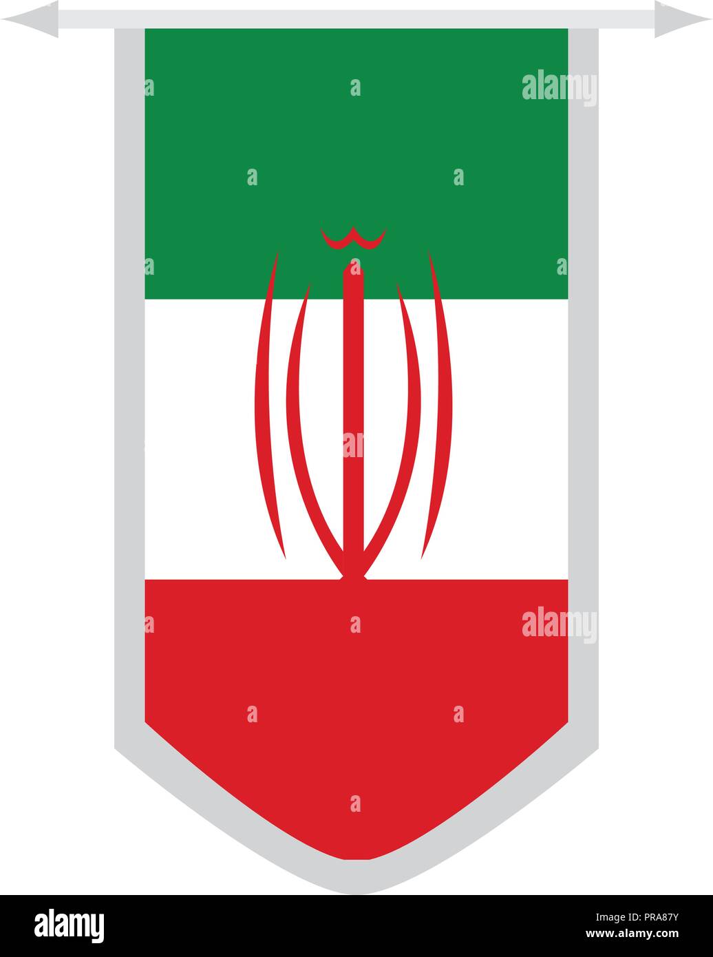 Iran flag on flag pole hi-res stock photography and images - Alamy