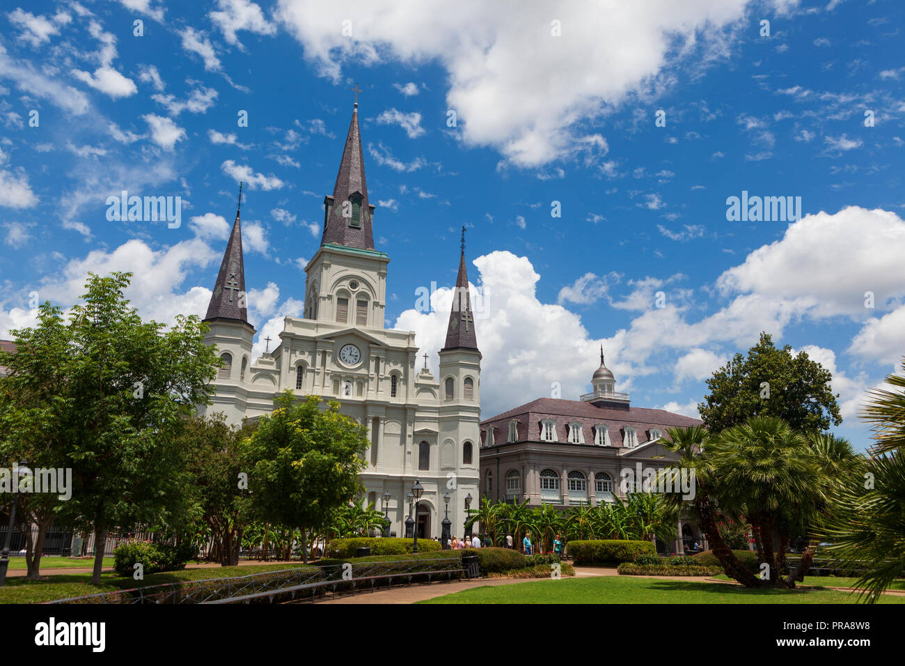 St. Louis Cathedral, as seen from Jackson Square, New Orleans ...