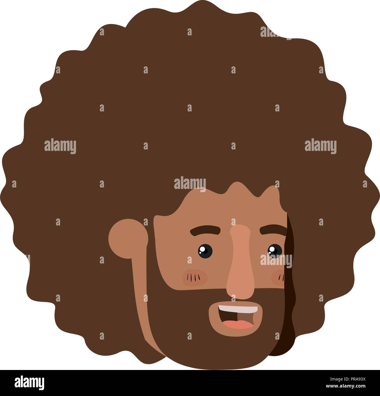 head of man afro avatar character Stock Vector Image & Art - Alamy