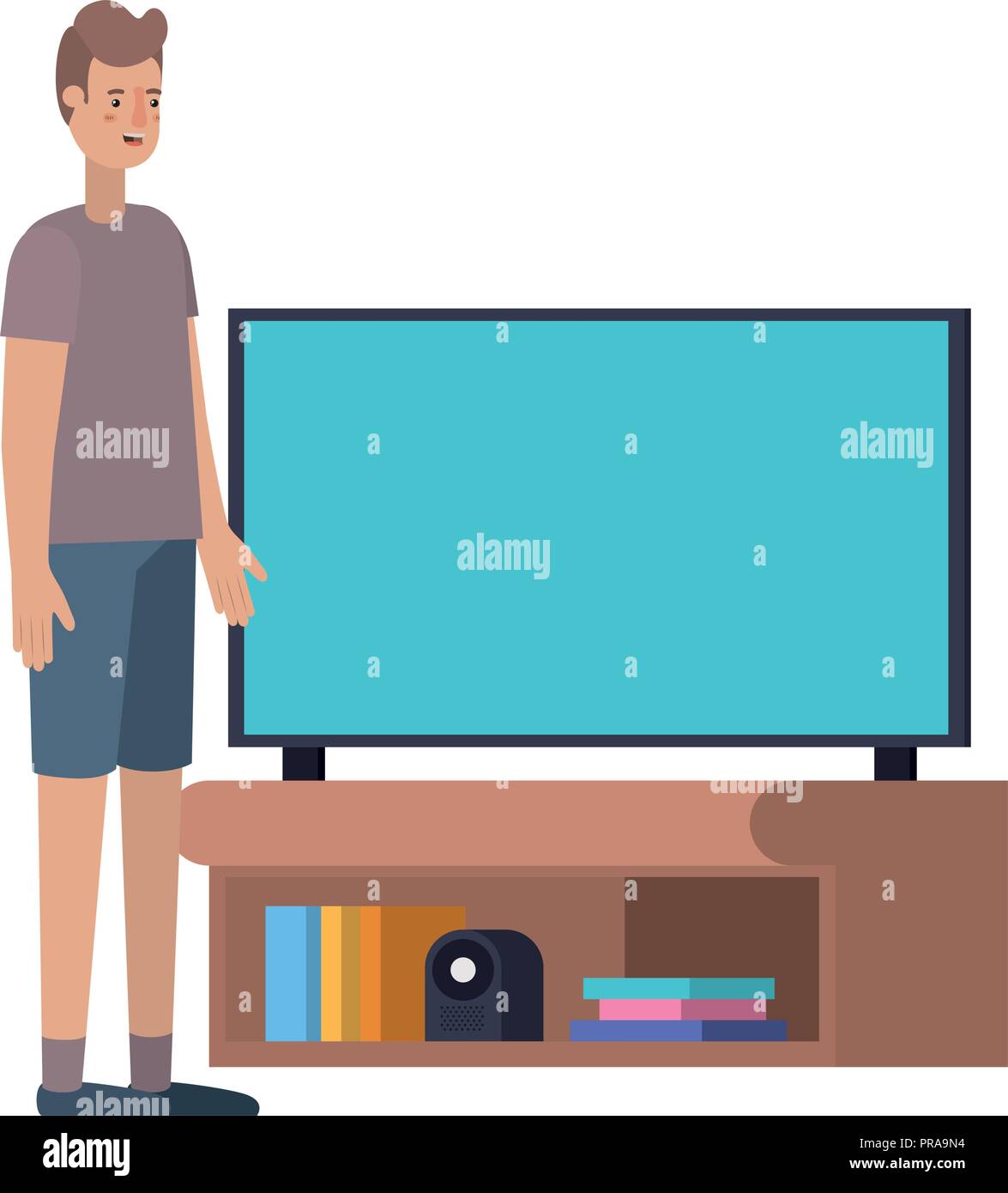 Tv view Stock Vector Images - Alamy