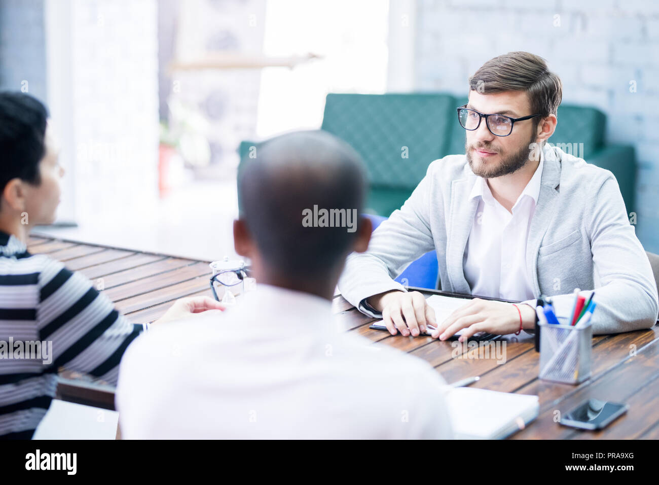 Confident mature adult job interview hi-res stock photography and ...