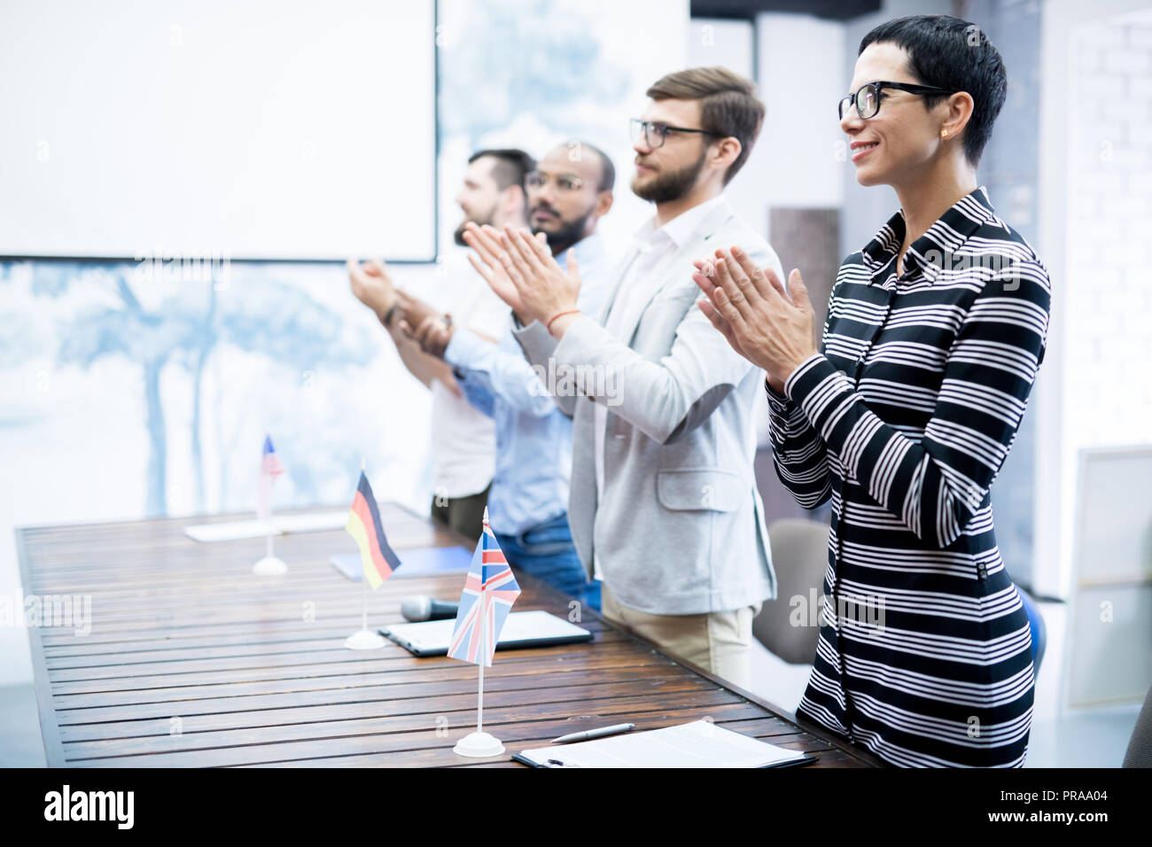 Conference congratulation hi-res stock photography and images - Alamy